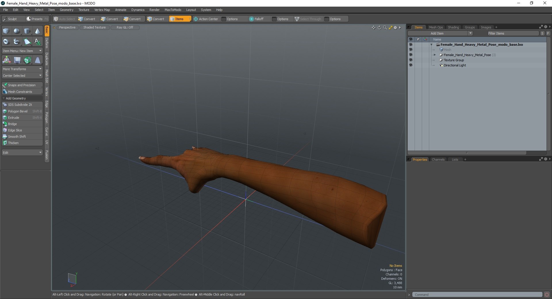 3D Female Hand Heavy Metal Pose Model - TurboSquid 2196974