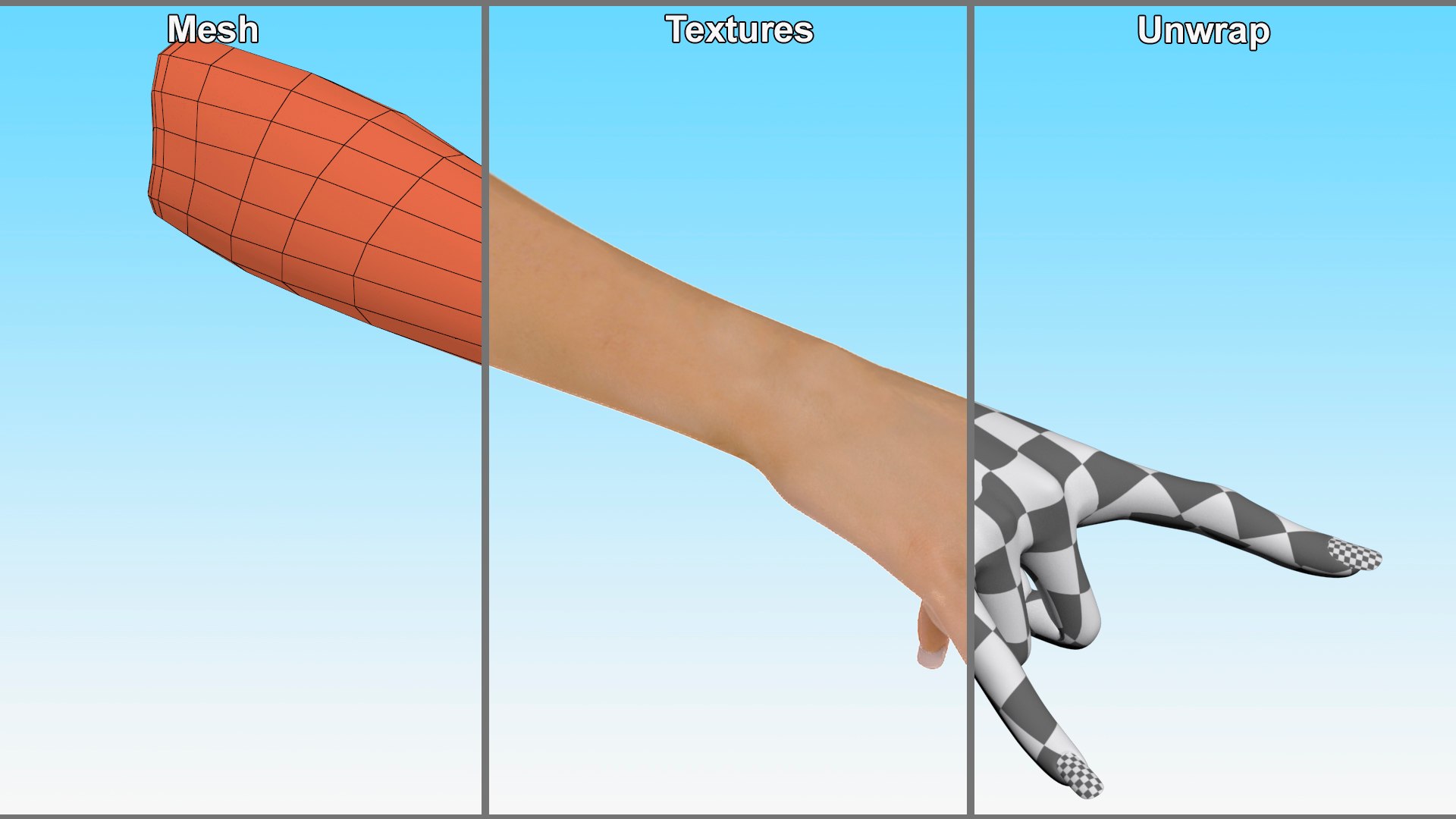 3D Female Hand Heavy Metal Pose Model - TurboSquid 2196974