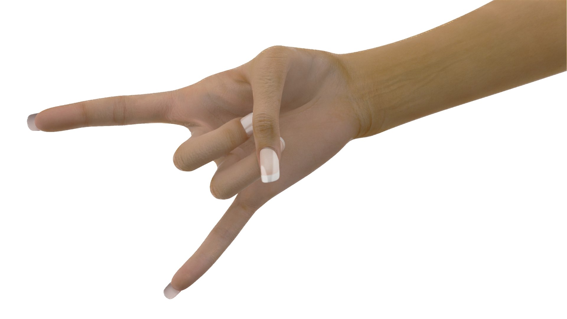 3D Female Hand Heavy Metal Pose Model - TurboSquid 2196974