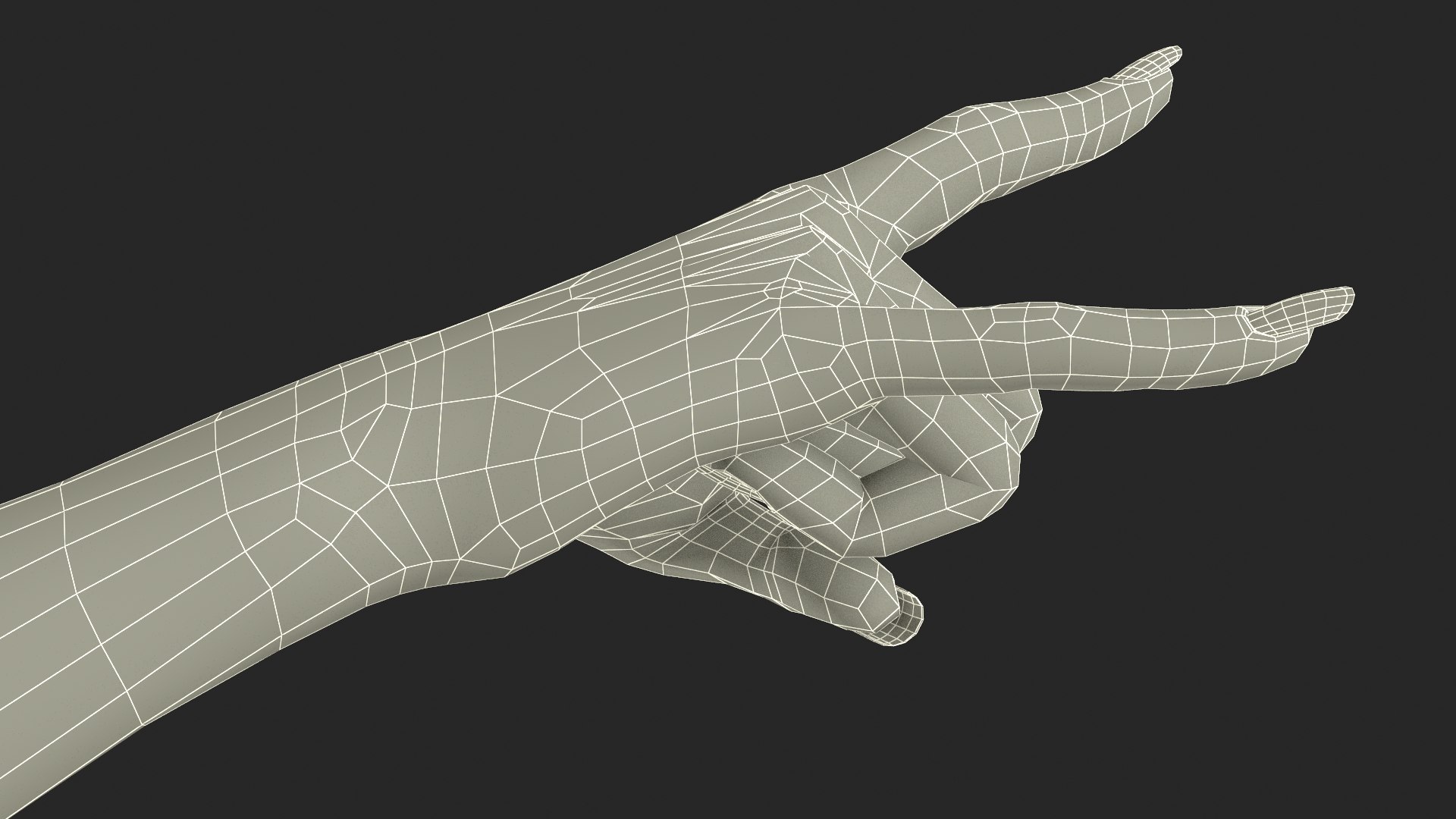 3D Female Hand Heavy Metal Pose Model - TurboSquid 2196974