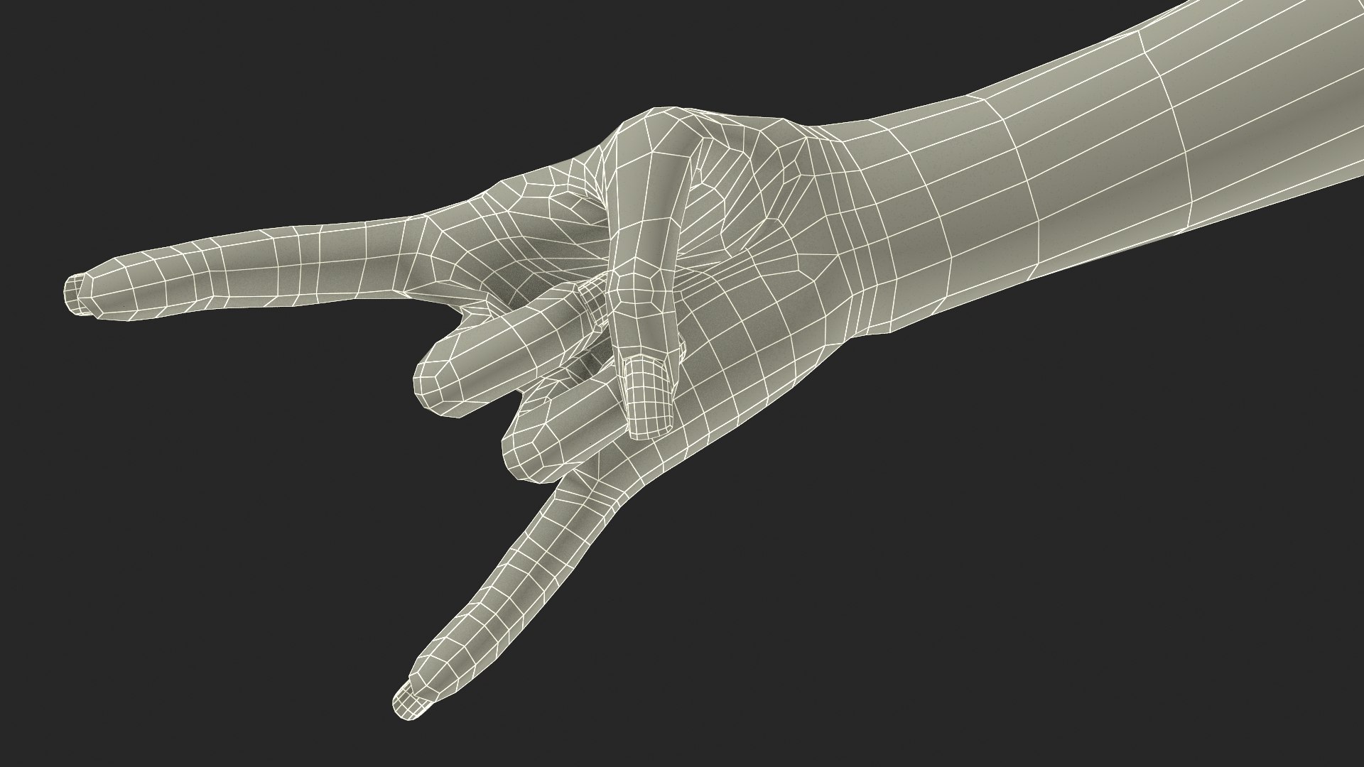 3D Female Hand Heavy Metal Pose Model - TurboSquid 2196974