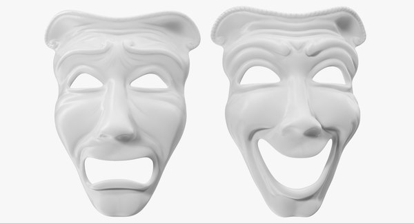 3D model comedy tragedy theater masks - TurboSquid 1293460