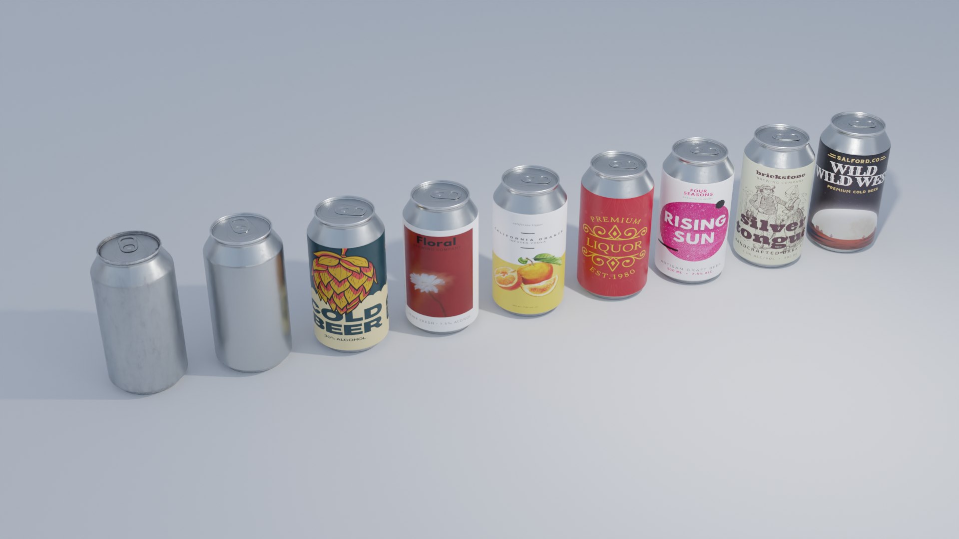 Ultimate Beer Can Pack 9 Variants 4K Model - TurboSquid 1972941