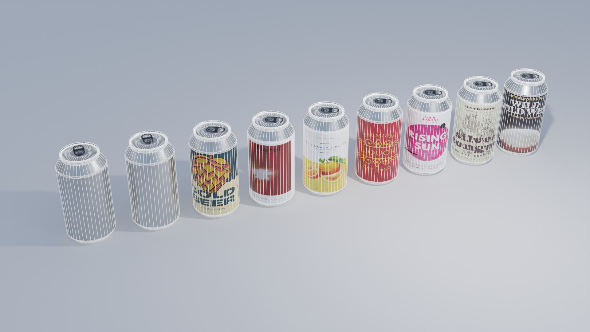 Ultimate Beer Can Pack 9 Variants 4K Model - TurboSquid 1972941