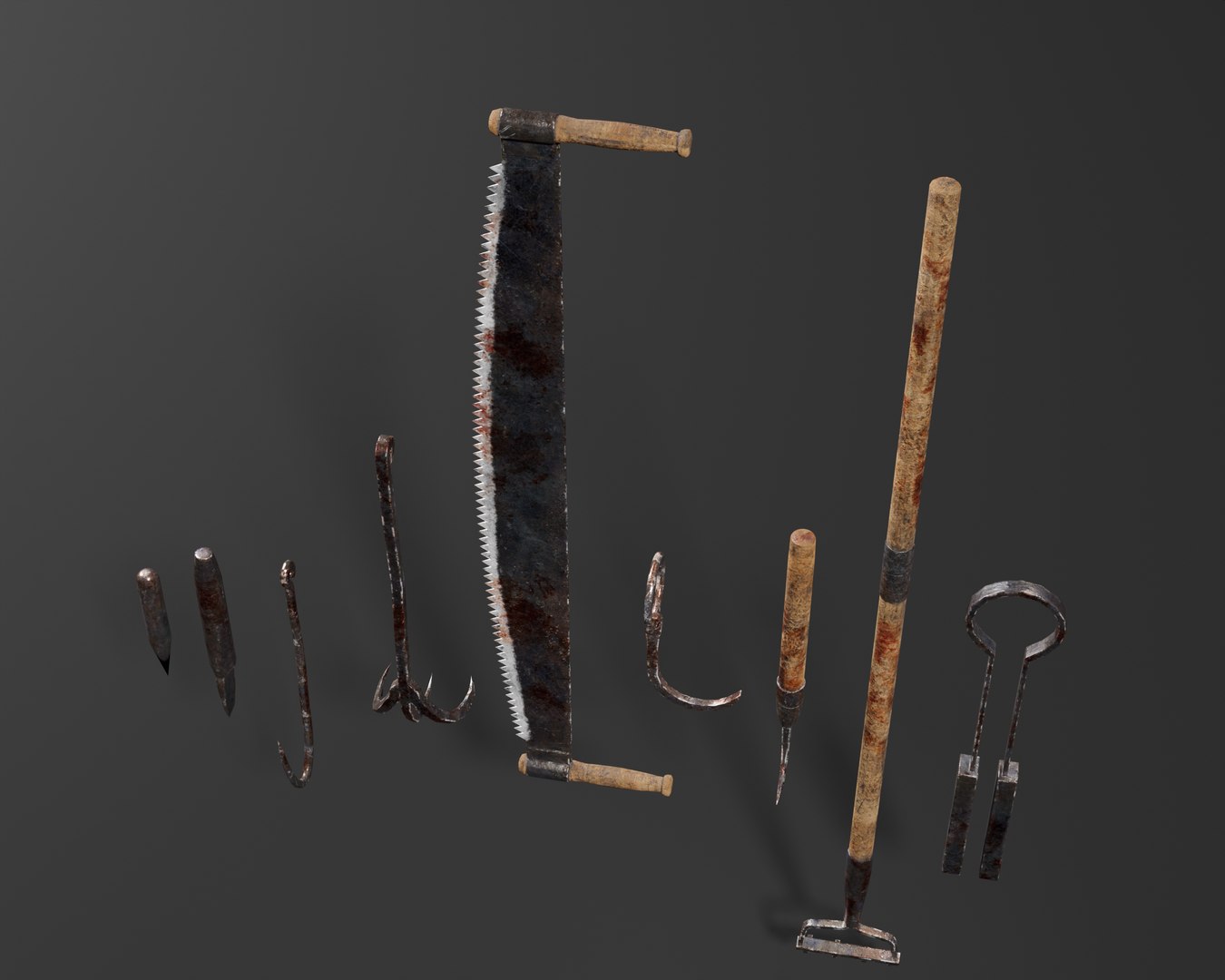 Bloody Torture Tools 3D - TurboSquid 2251653