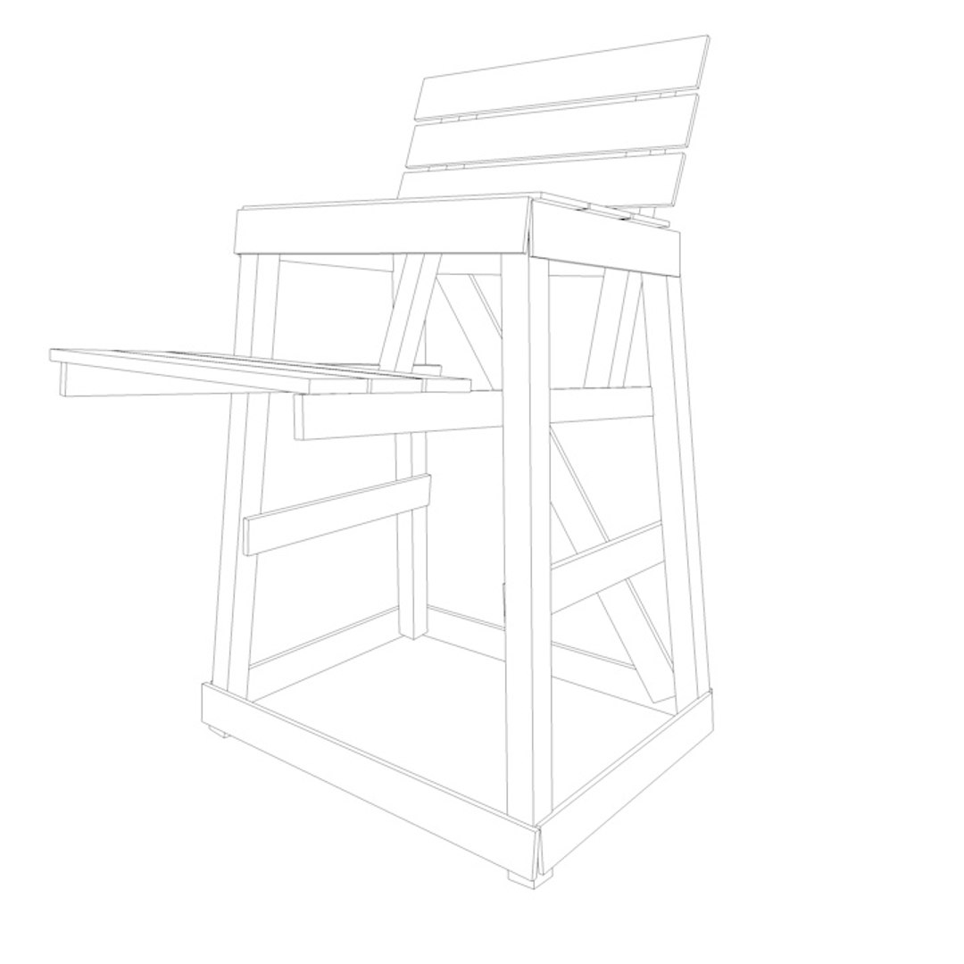 3D lifeguard stand - TurboSquid 1321868