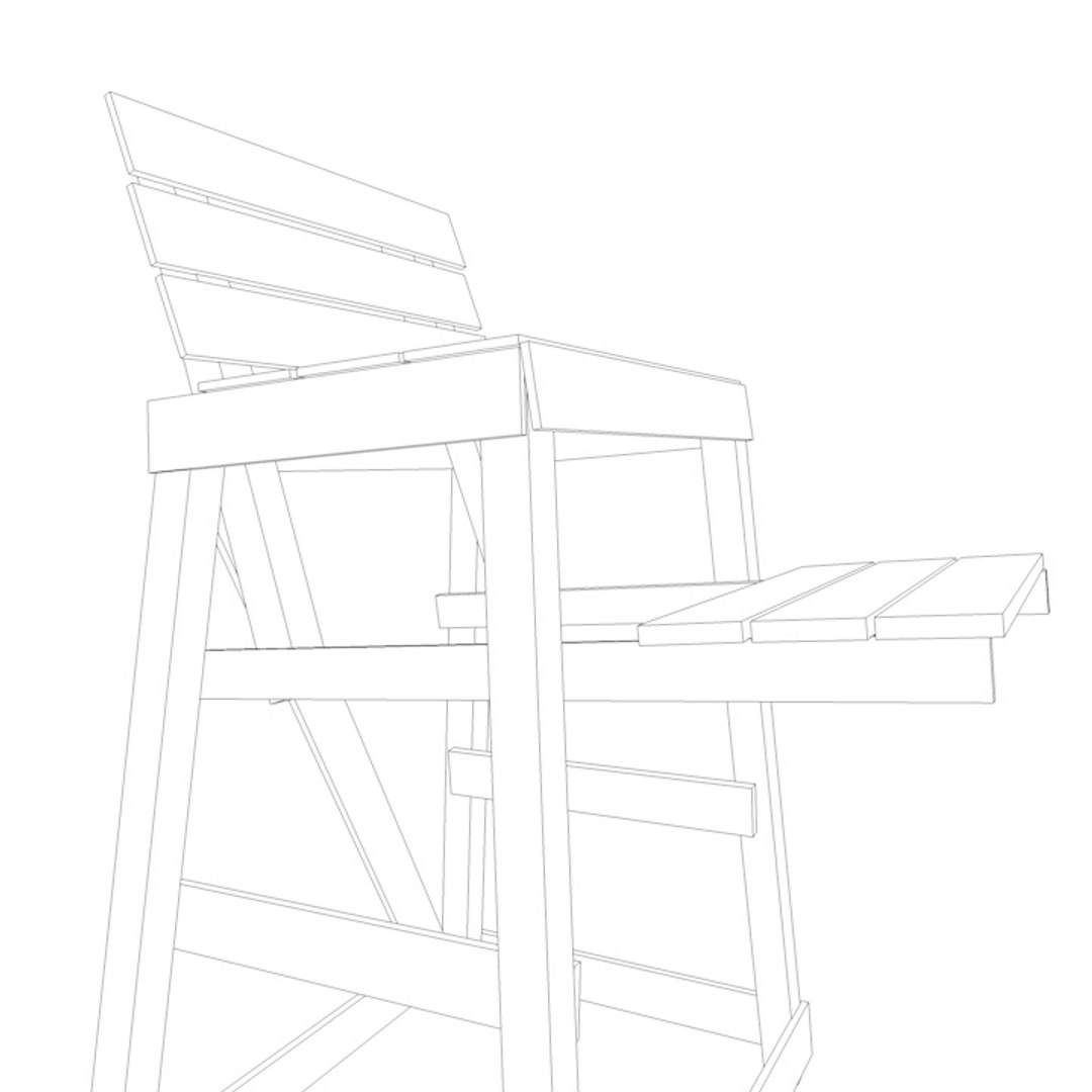 3D lifeguard stand - TurboSquid 1321868