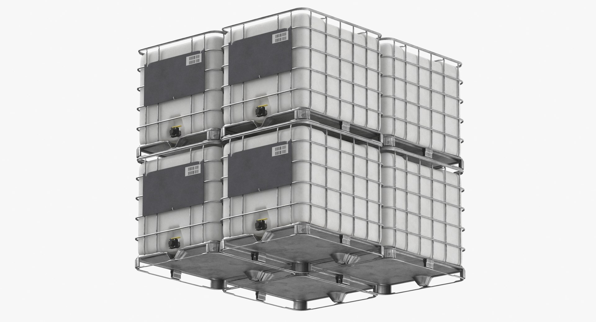 3D Cargo IBC Totes Single and Stacked - TurboSquid 1975656