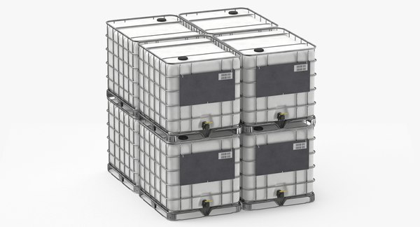 modelo 3d Totes de carga IBC simples y apilados - TurboSquid 1975656