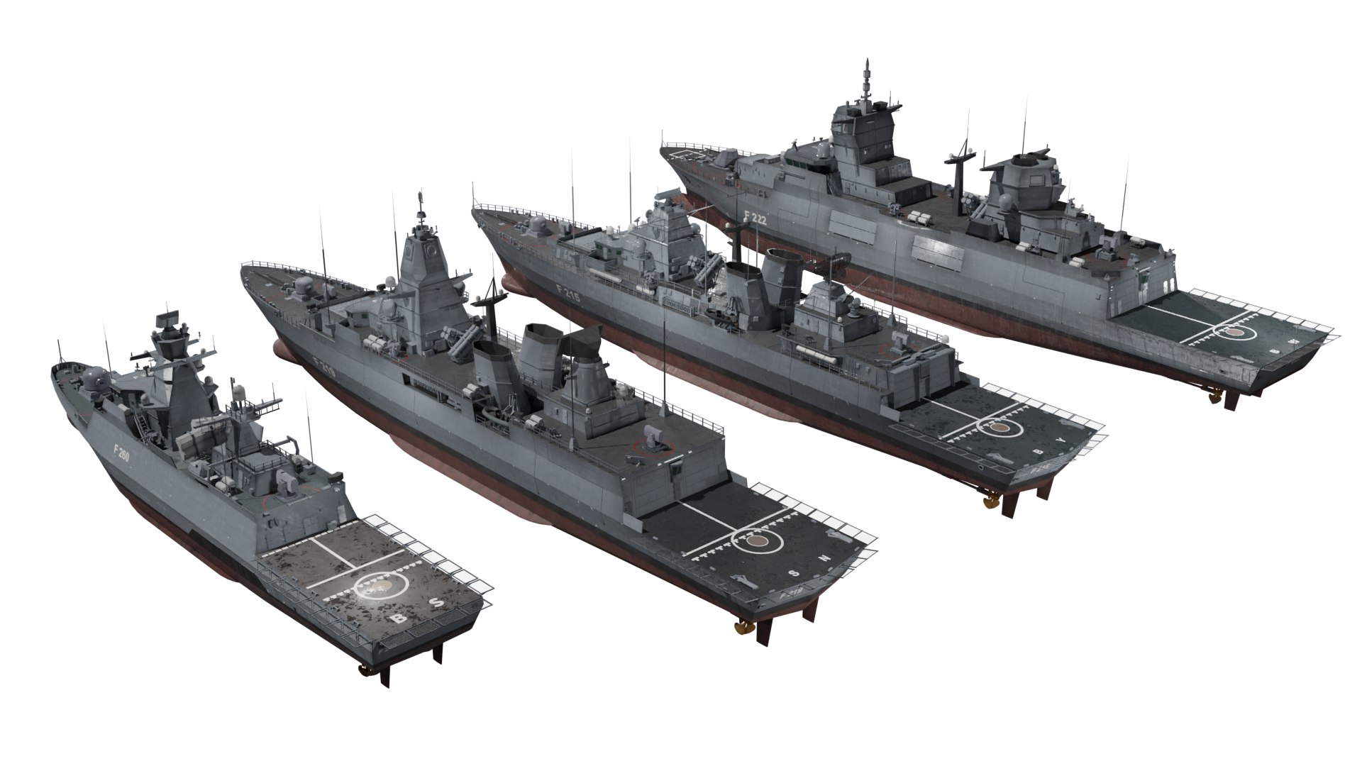 3D Modern German Navy Game Ready Collection Model - TurboSquid 2294180