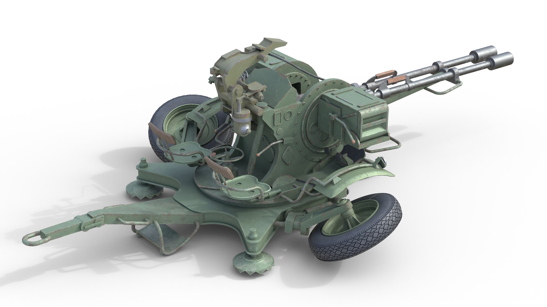 ZU 23 2 Towed 23 Mm Anti-aircraft Twin Autocannon 3D Model - TurboSquid ...