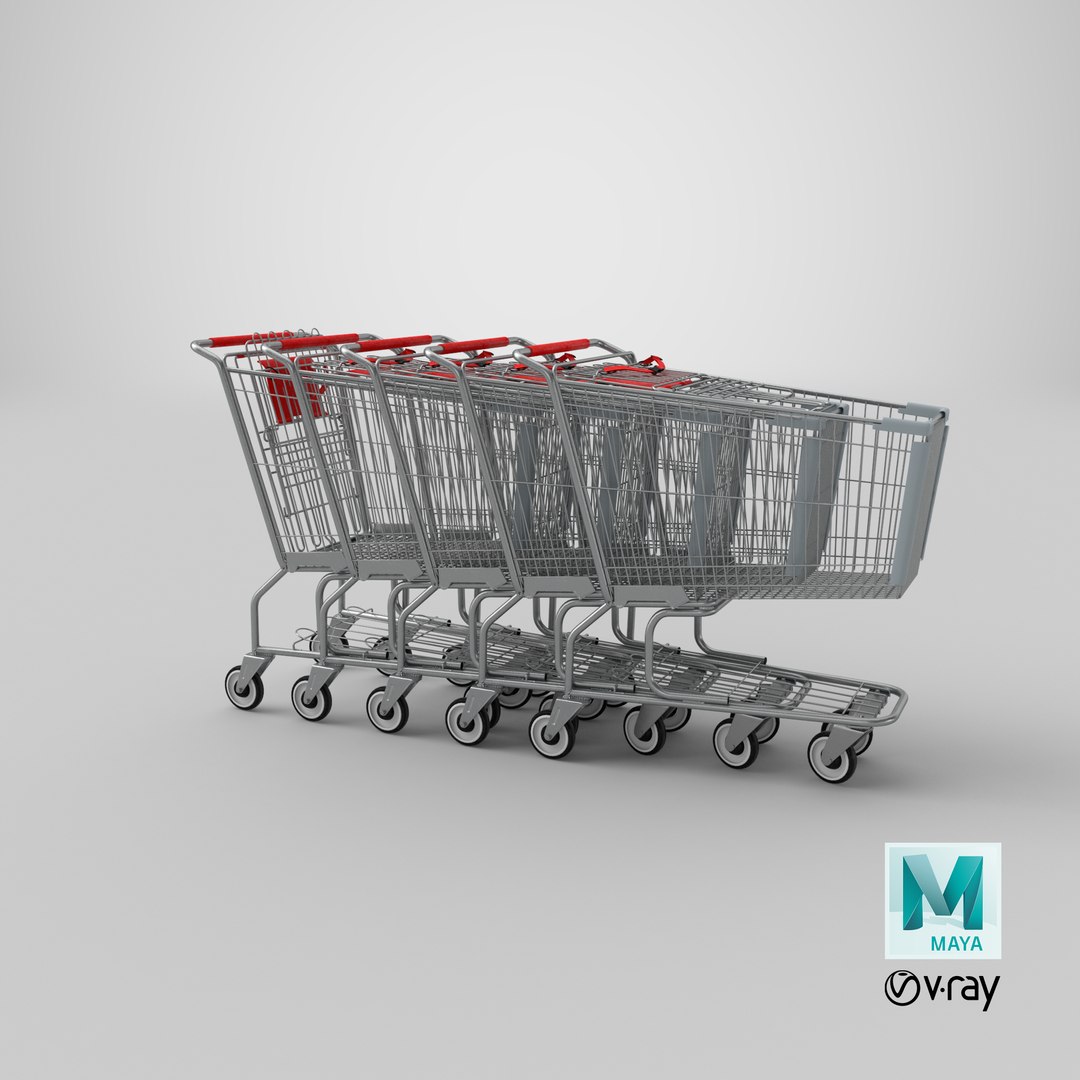 Metal Shopping Carts 01 3D Model - TurboSquid 1624089
