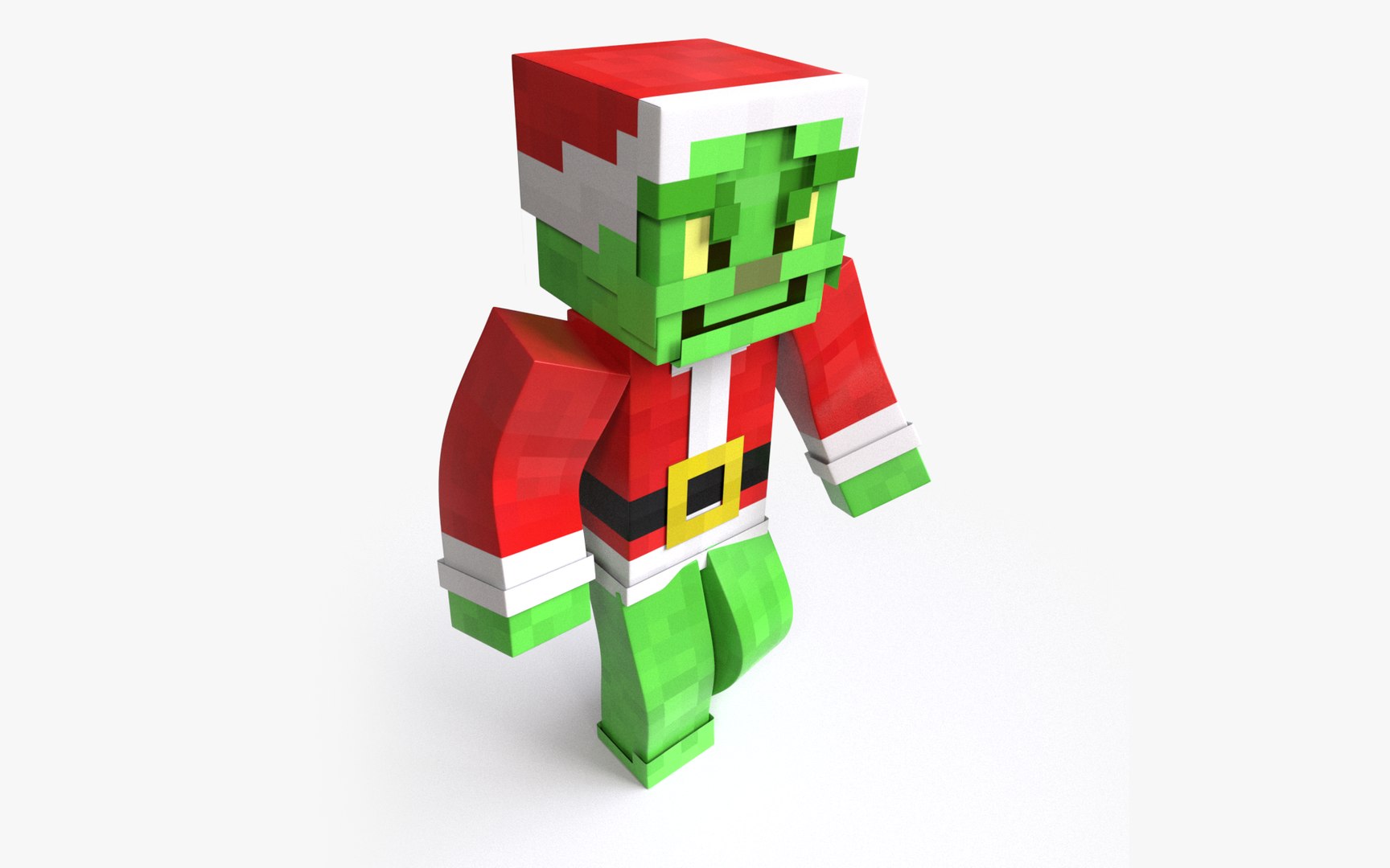The Grinch Minecraft - Mixamo Animatable - Vray-Arnold 3D Model ...