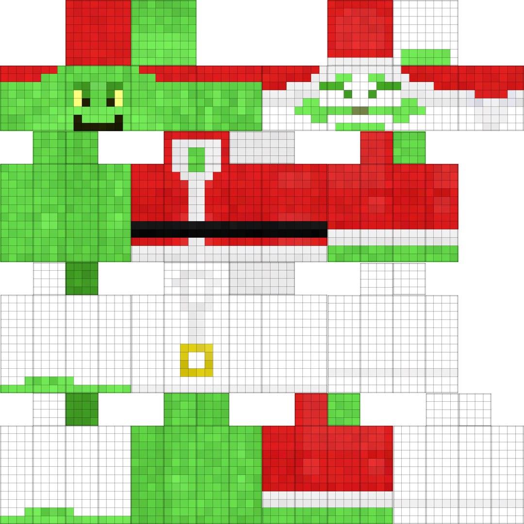 The Grinch Minecraft - Mixamo Animatable - Vray-Arnold 3D Model ...