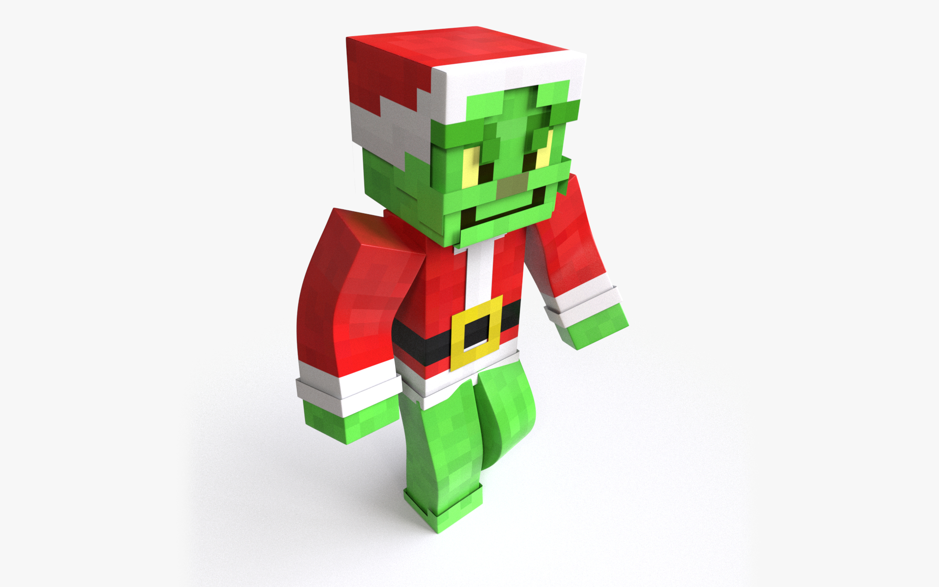 modèle 3D de Le Grinch Minecraft - Mixamo Animable - Vray-Arnold ...