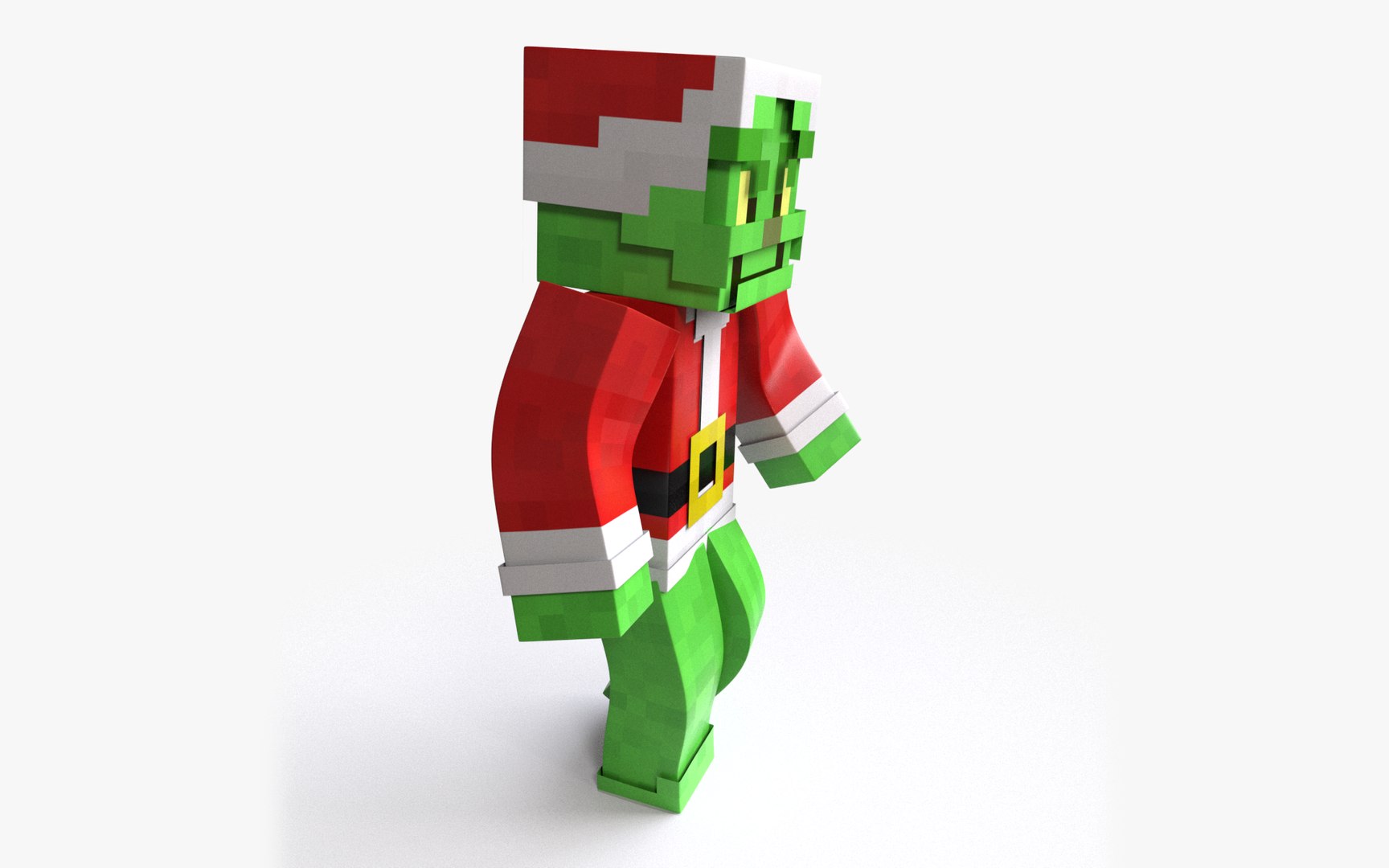 The Grinch Minecraft - Mixamo Animatable - Vray-Arnold 3D Model ...