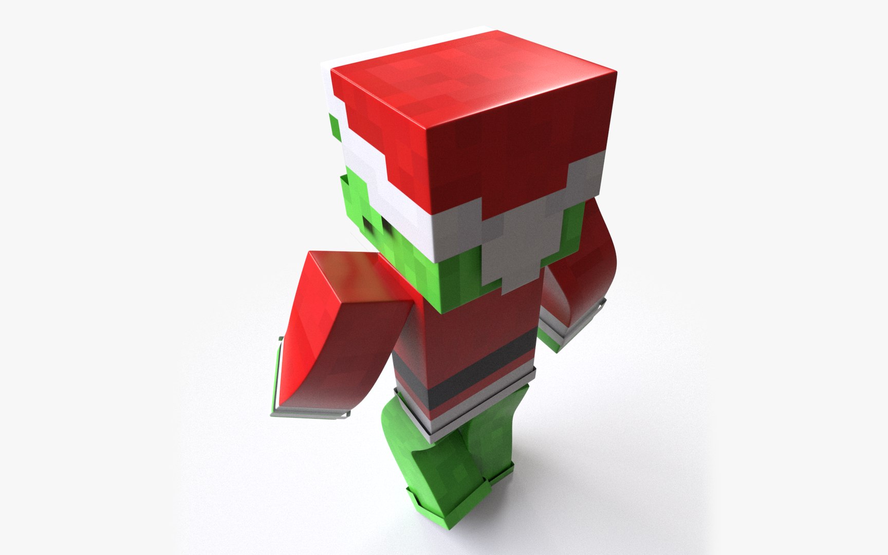 The Grinch Minecraft - Mixamo Animatable - Vray-Arnold 3D Model ...