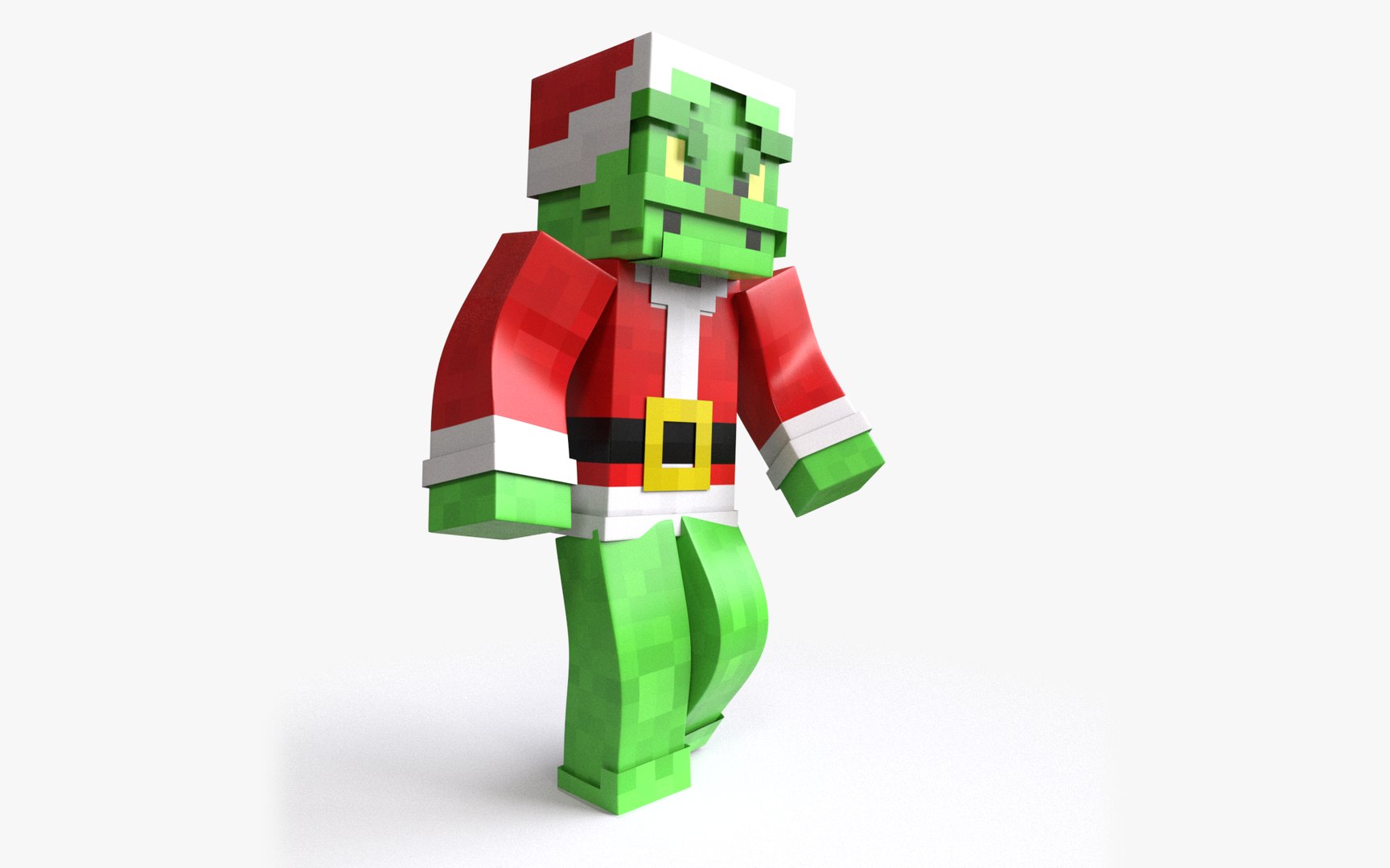 The Grinch Minecraft - Mixamo Animatable - Vray-Arnold 3D Model ...