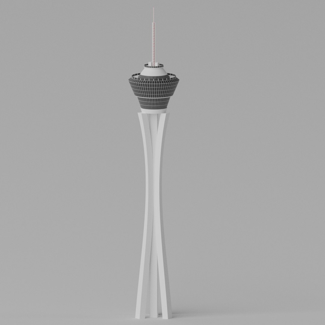 The Strat Tower Stratosphere Las Vegas 3D Model - TurboSquid 2257655