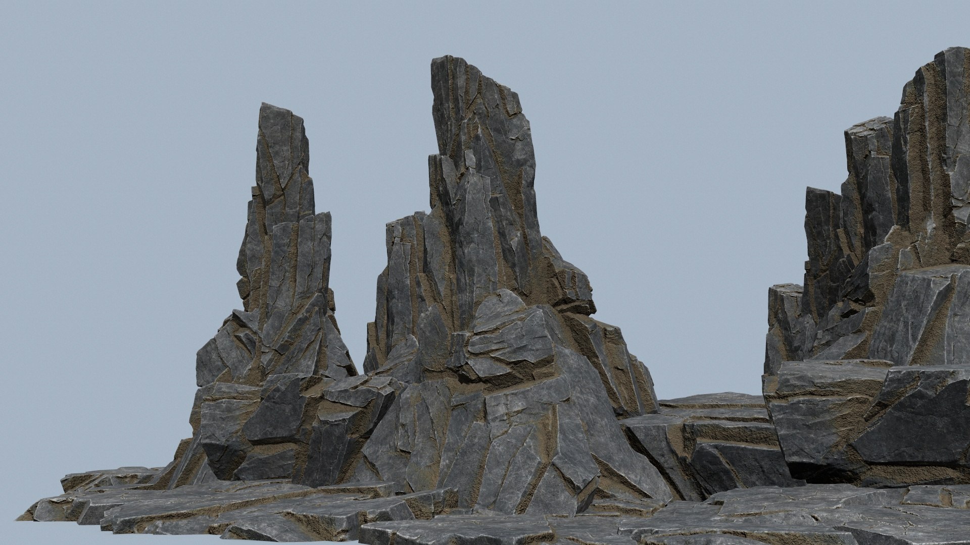 3D Cliff Rocks Model - TurboSquid 2211604