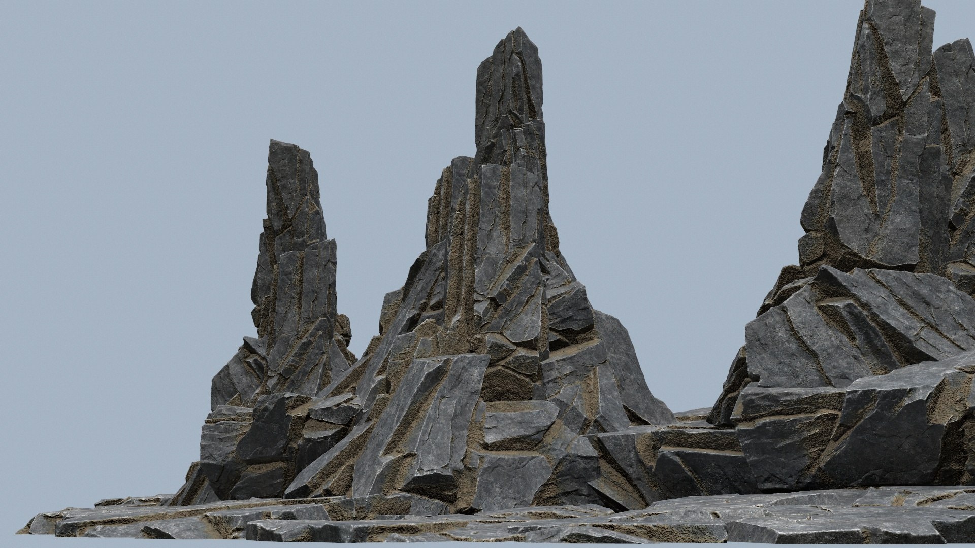 3D Cliff Rocks Model - TurboSquid 2211604