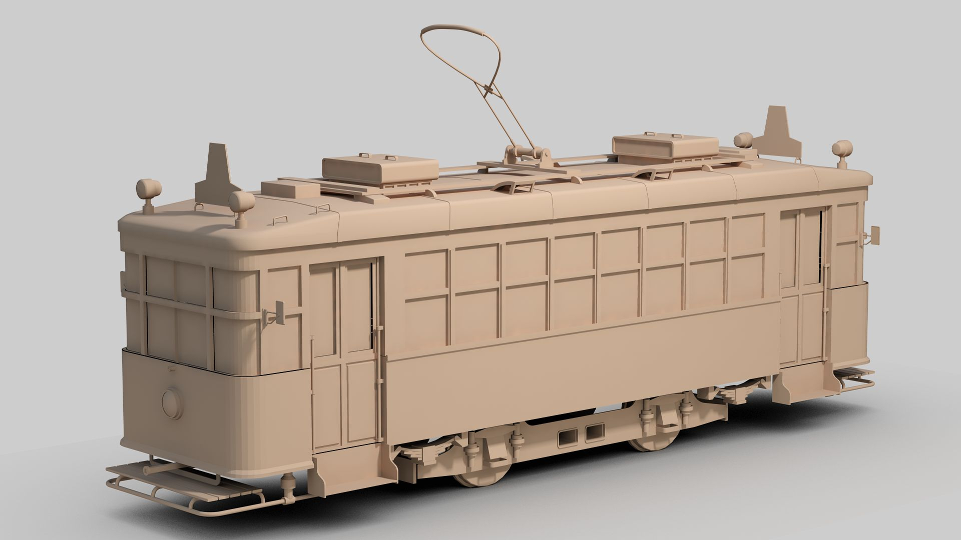 3D Vintage Russian Tramway model - TurboSquid 1911755