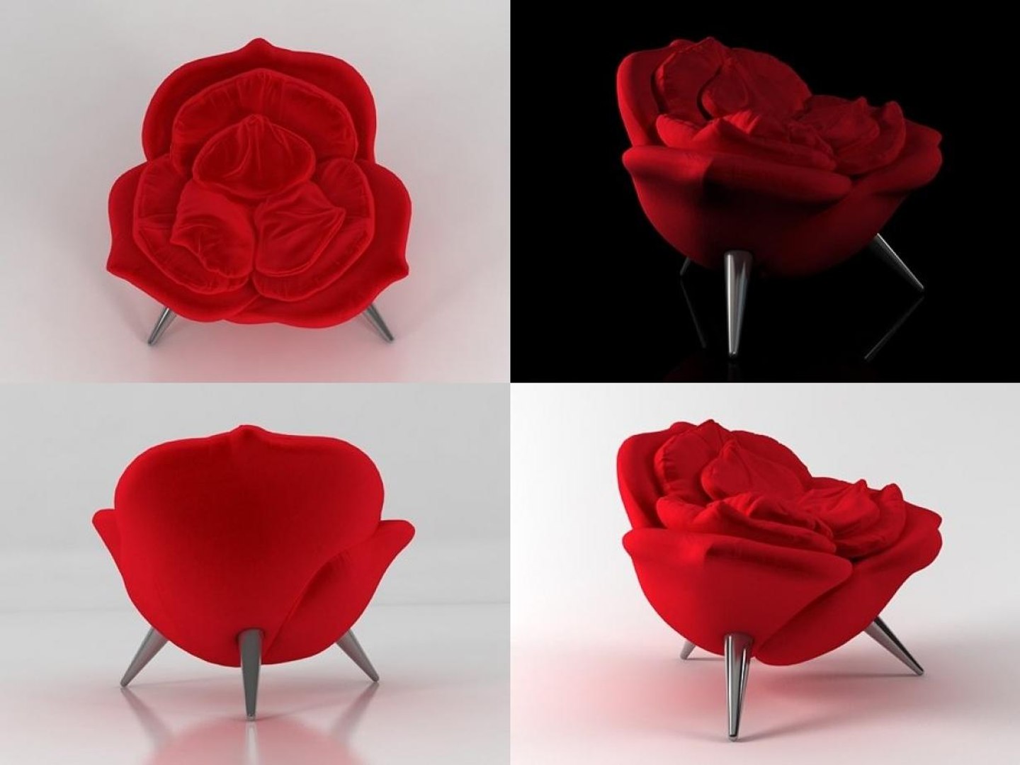 3D rose chair - TurboSquid 1181508