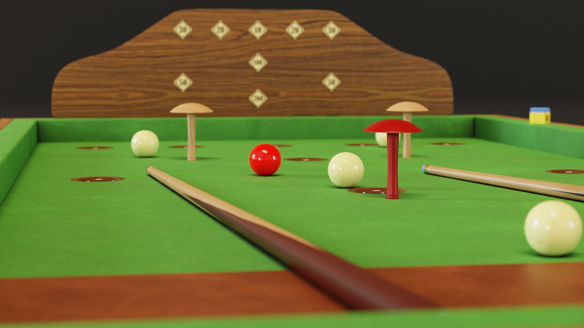 1930s Jelkes Bar Billiards Table 3D - TurboSquid 1917873