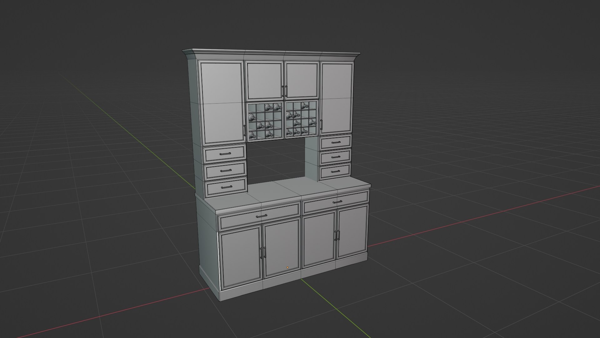 Free Modern Cabinet Hutch 3D Model - TurboSquid 1910529