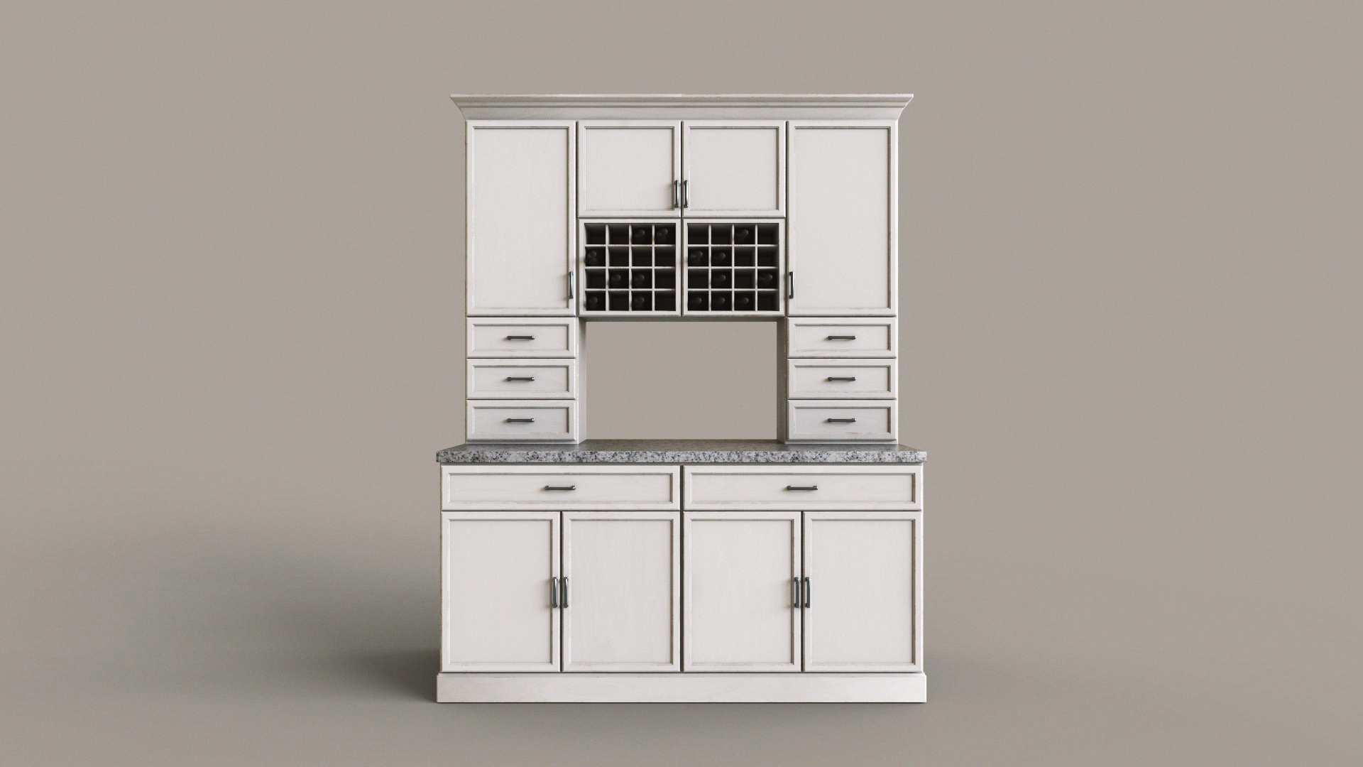 modelo 3d Modern Cabinet Hutch gratis - TurboSquid 1910529