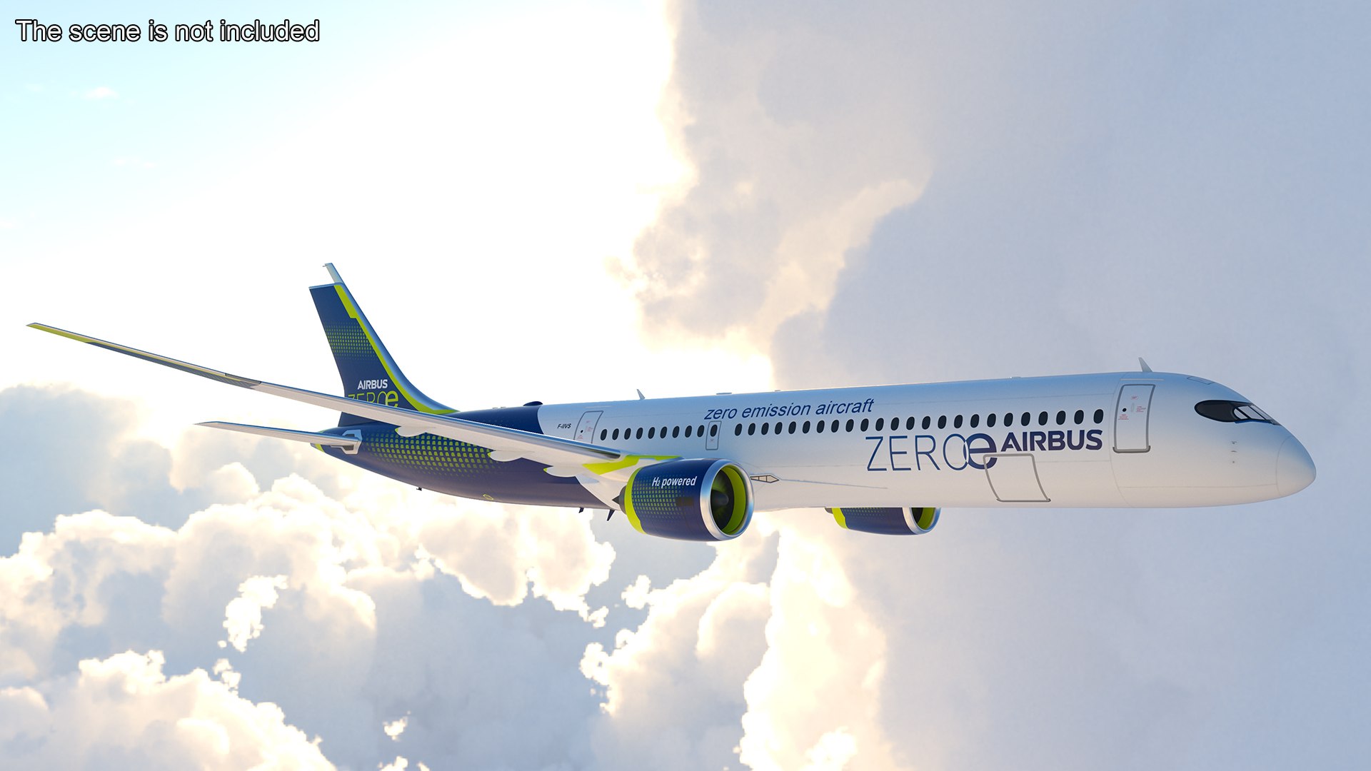 3D Airbus ZEROe Turbofan Rigged - TurboSquid 2280245