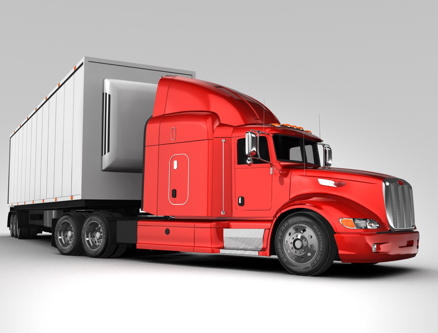 Truck Trailer 3d Model