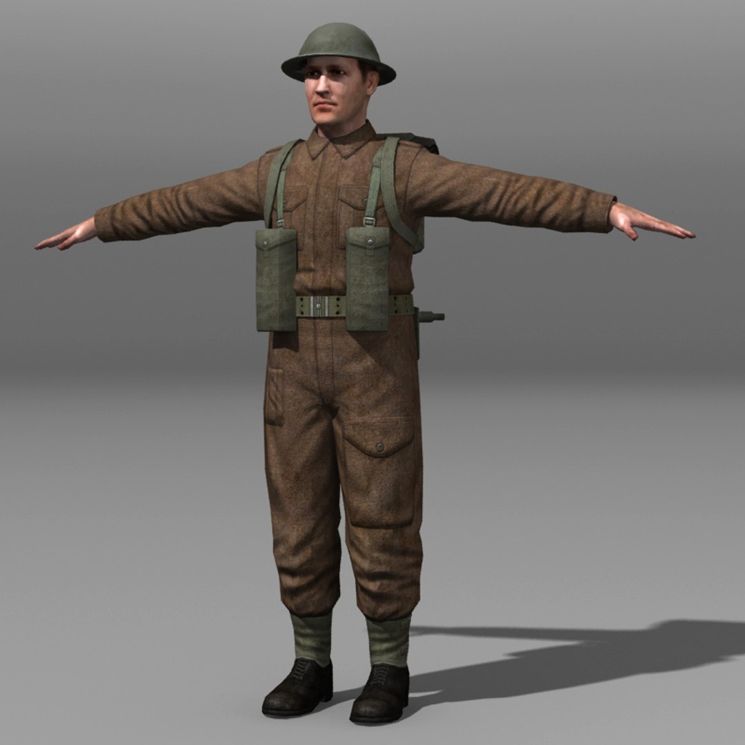 3d Model Of Soldier British Lee