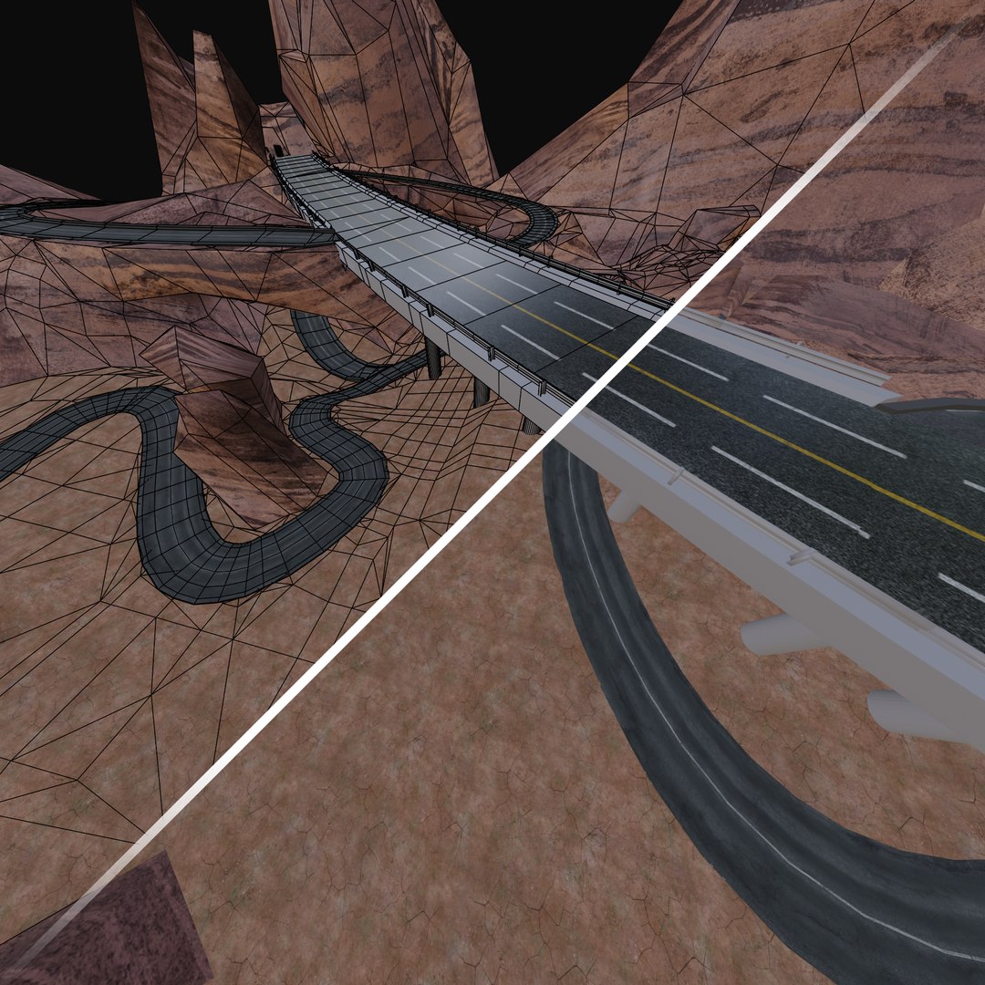 3D Desert Race Track - Stylized 3D Environment Optimized And Game Ready ...