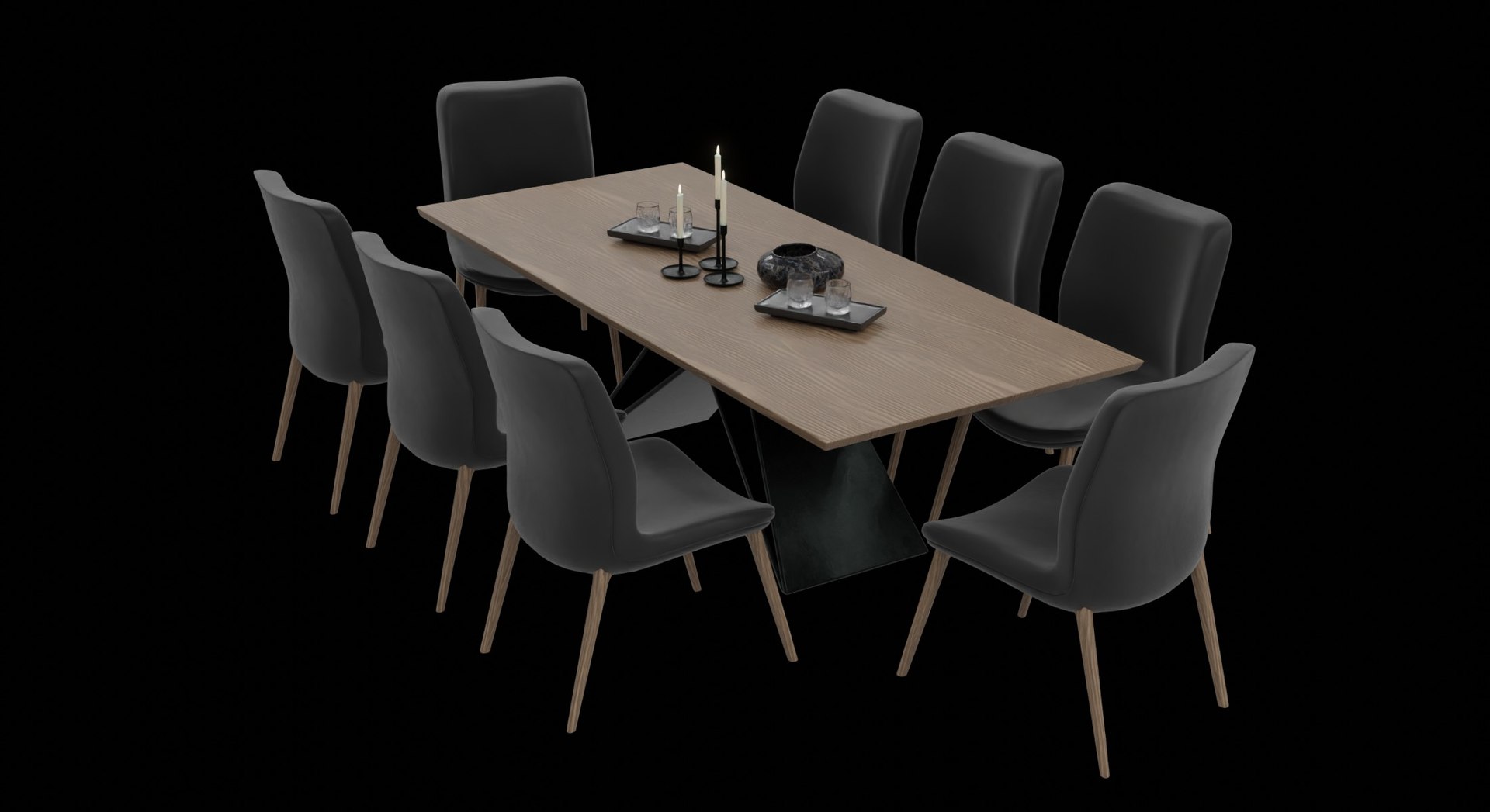 Table Set 3D Model - TurboSquid 2225602