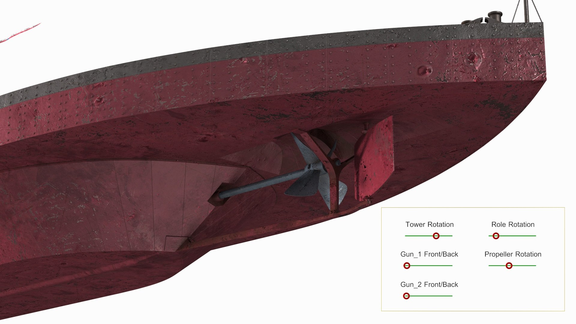 3D USS Monitor Old Rigged Model - TurboSquid 2211844
