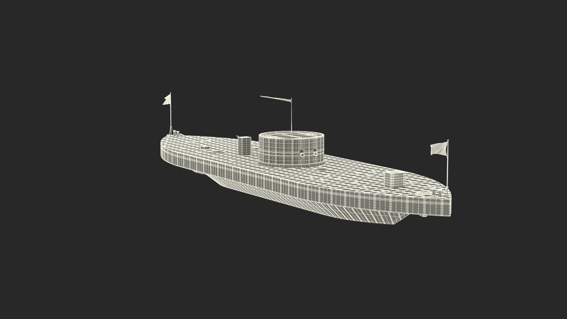 3D USS Monitor Old Rigged Model - TurboSquid 2211844