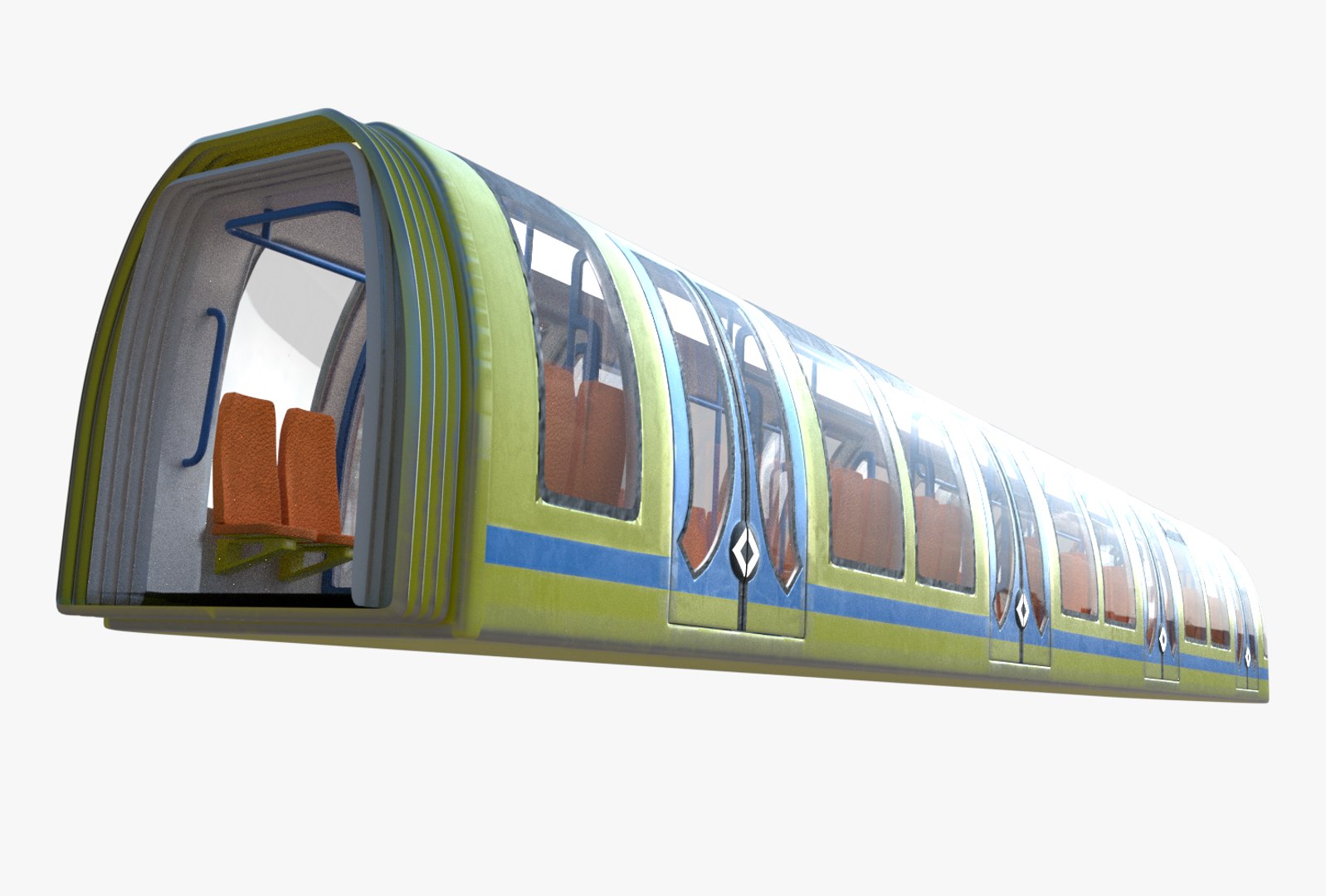 3D Subway Car Model - TurboSquid 1331697