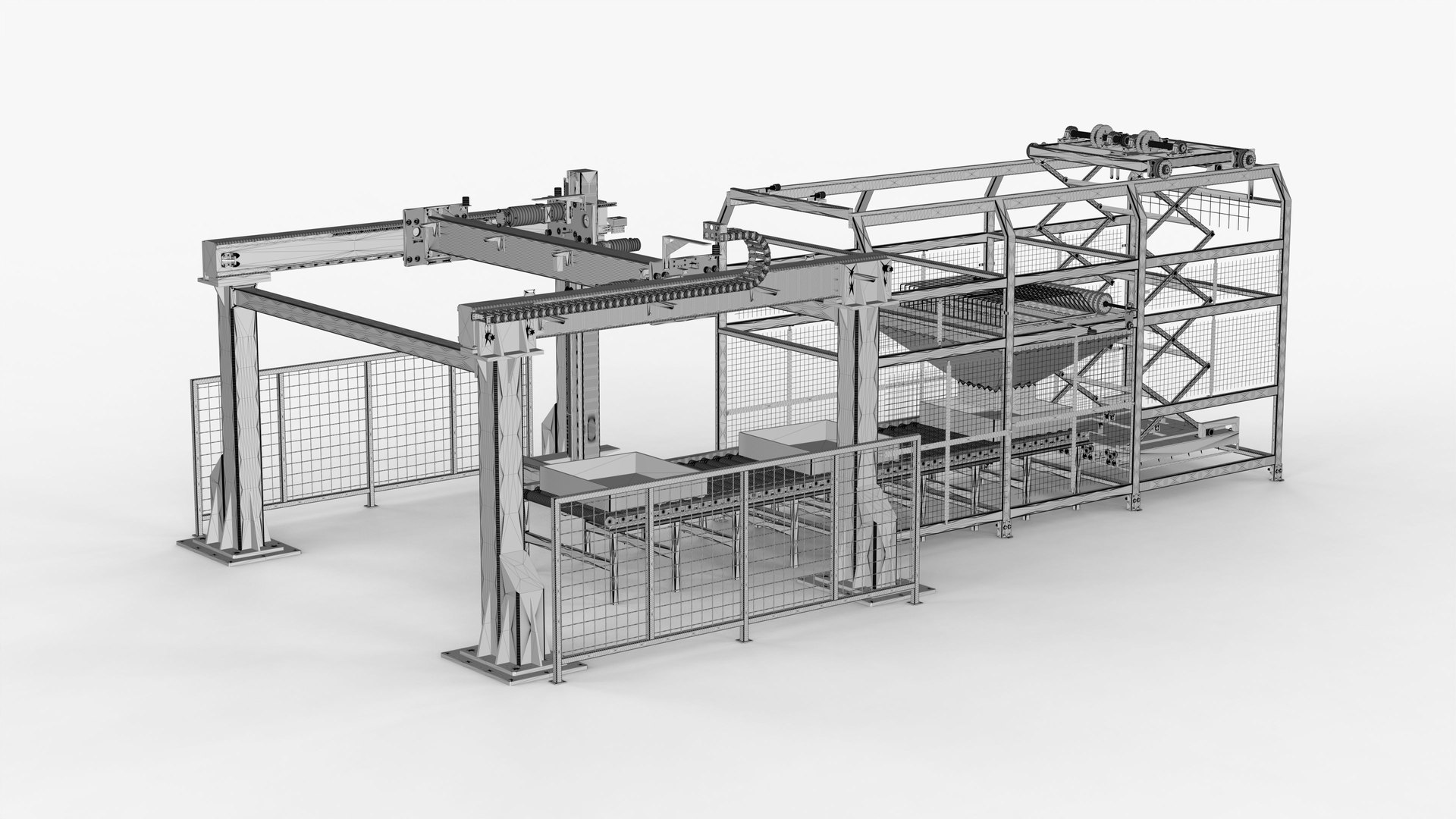 Gantry Truss Manipulator Handling And Unpacking 3D Model - TurboSquid 1960128