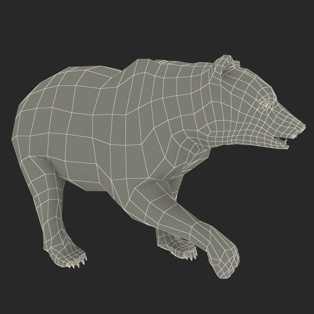 3d Bear Pose 2 Model