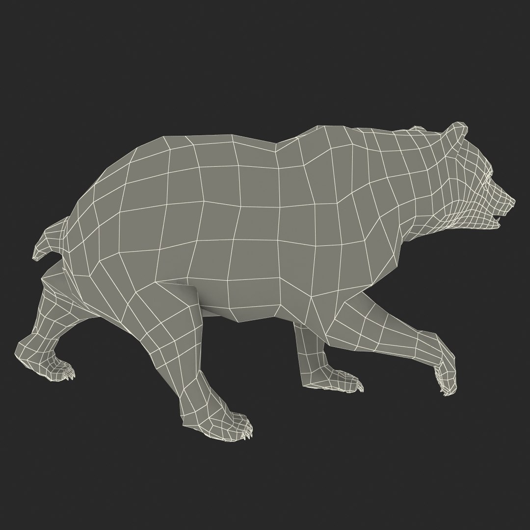 3d Bear Pose 2 Model