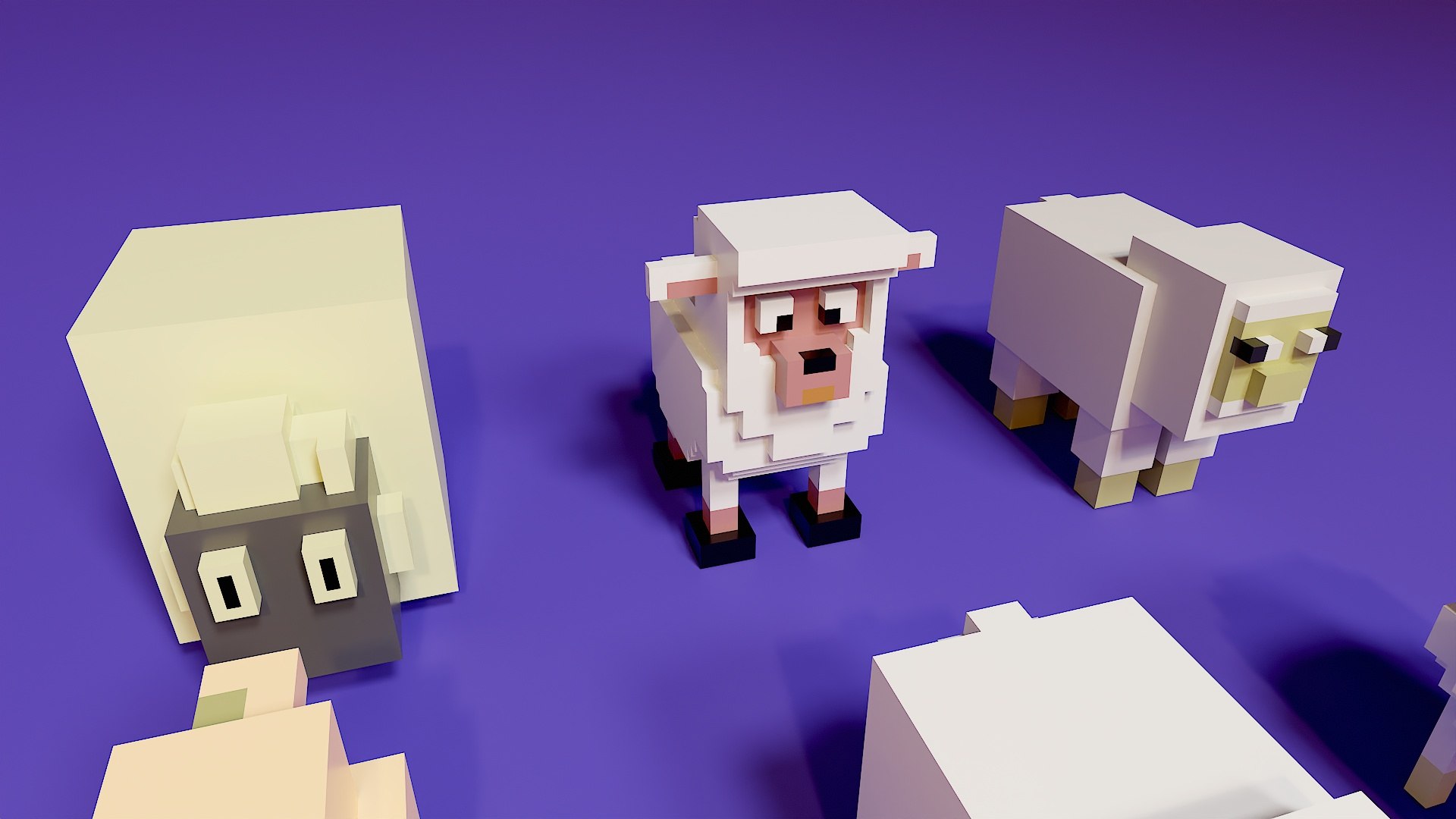 Sheep Voxel Art Pack 3d Model 3D Model - TurboSquid 2182626