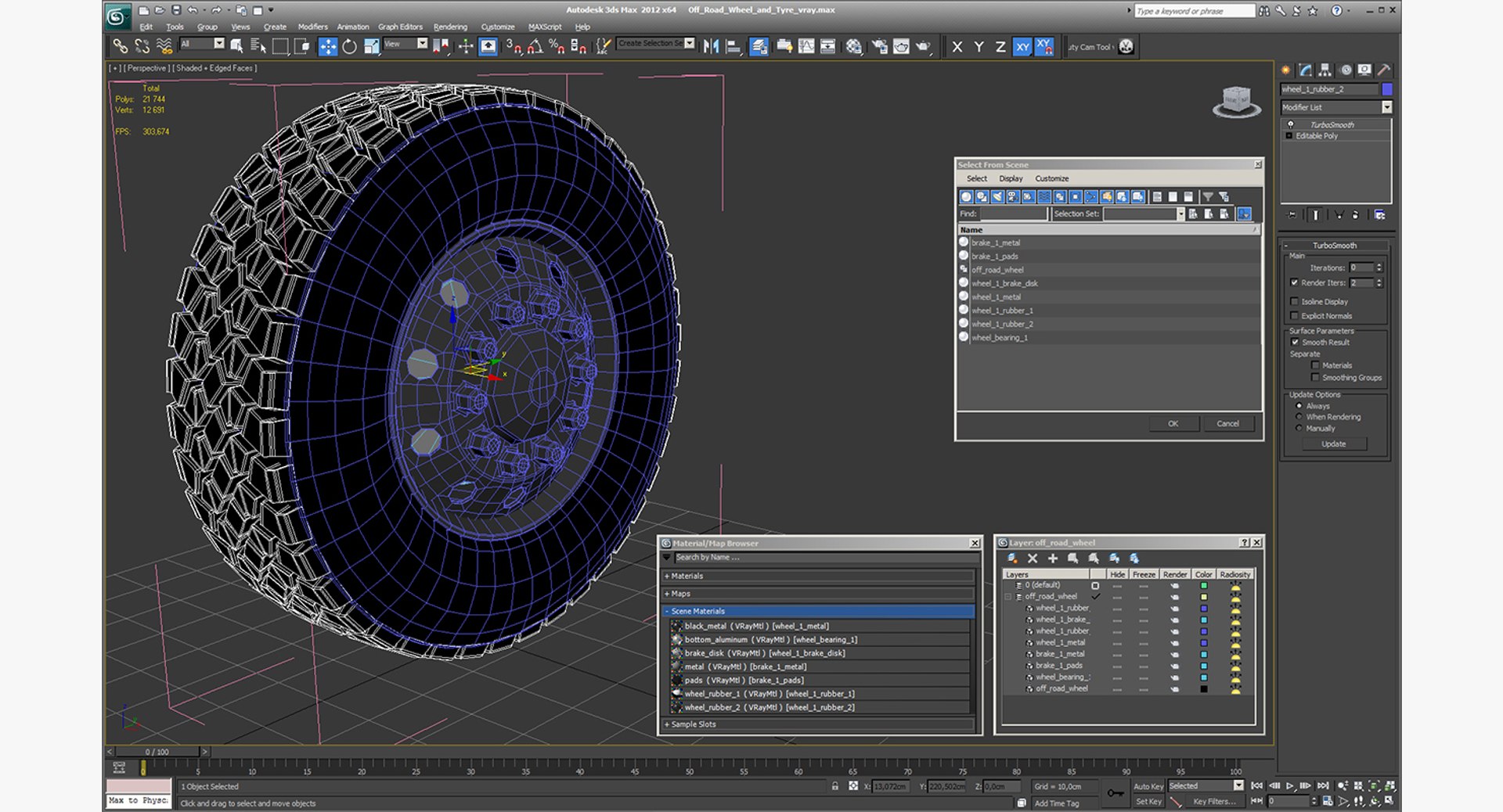 Road Rim Tyre Model - TurboSquid 1330672