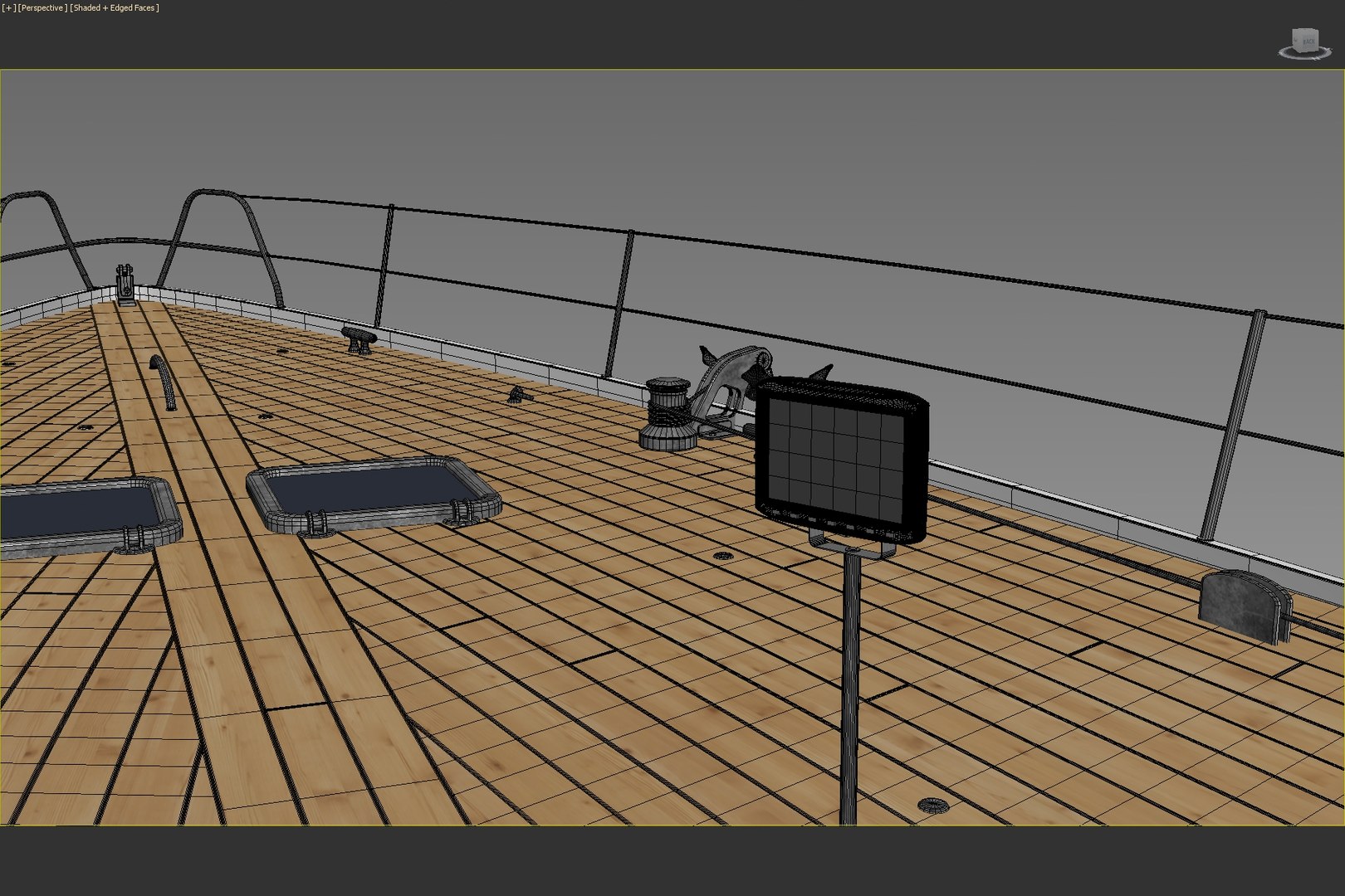 3d model boat deck
