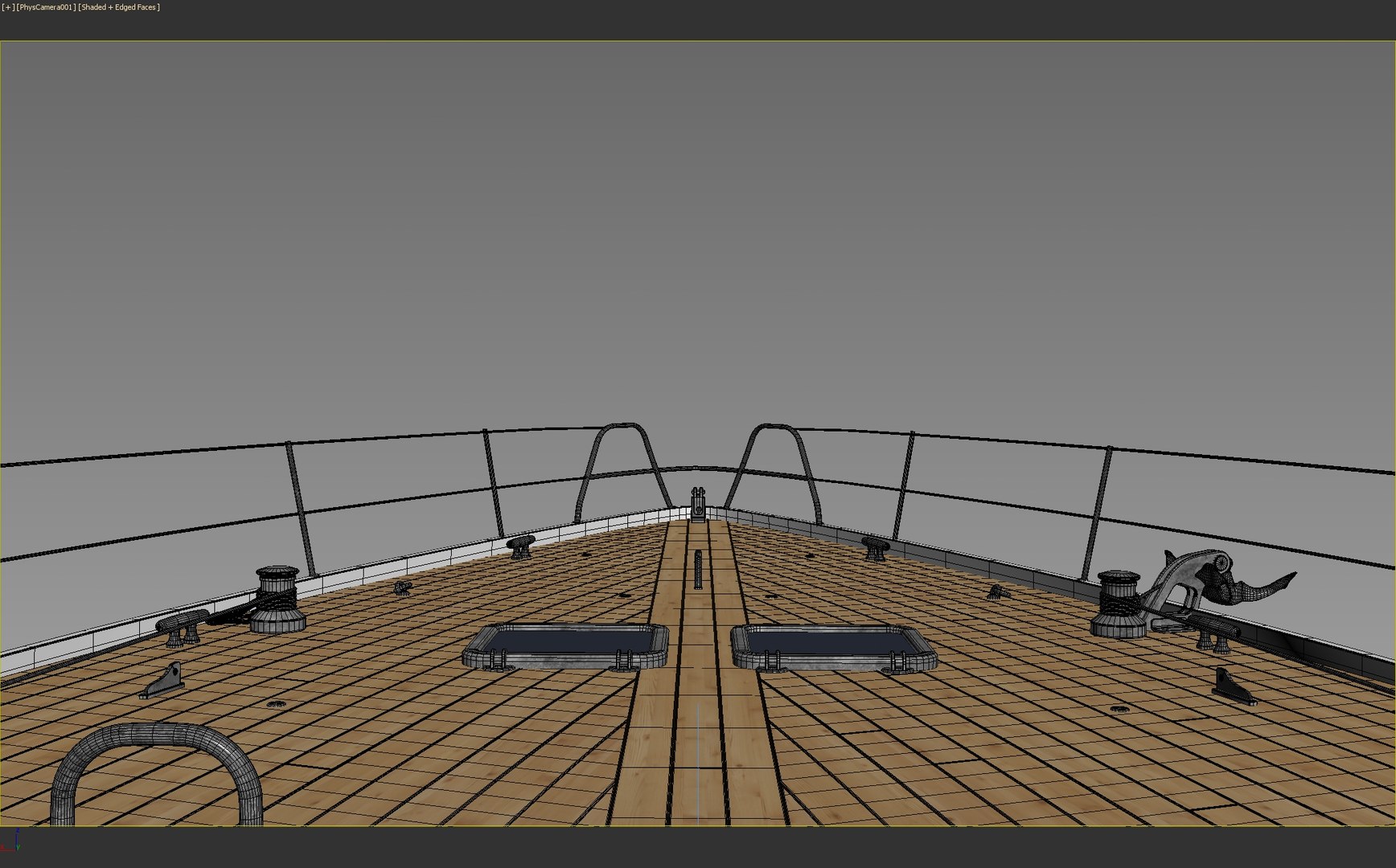 3d model boat deck