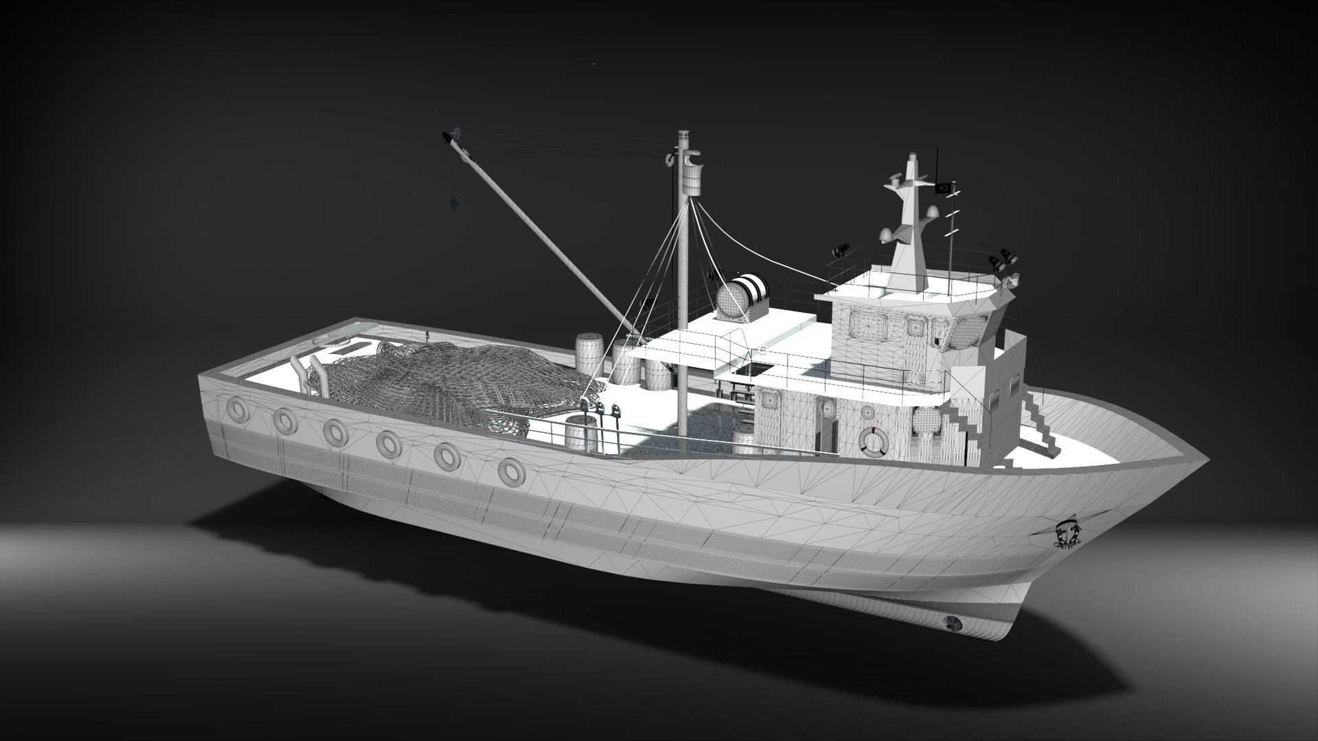 Fishing Vessel 3D Model - TurboSquid 1987093