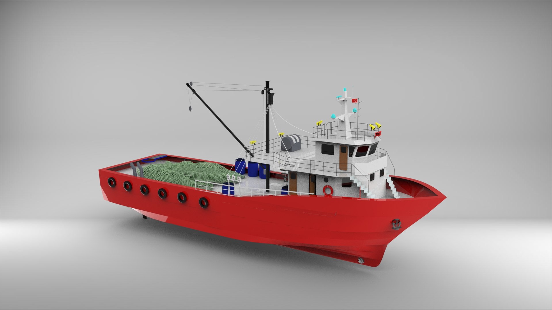 Fishing Vessel 3D Model - TurboSquid 1987093