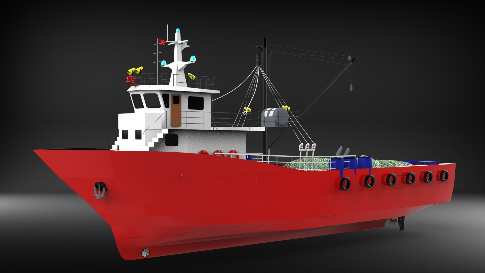 Fishing Vessel 3D Model - TurboSquid 1987093