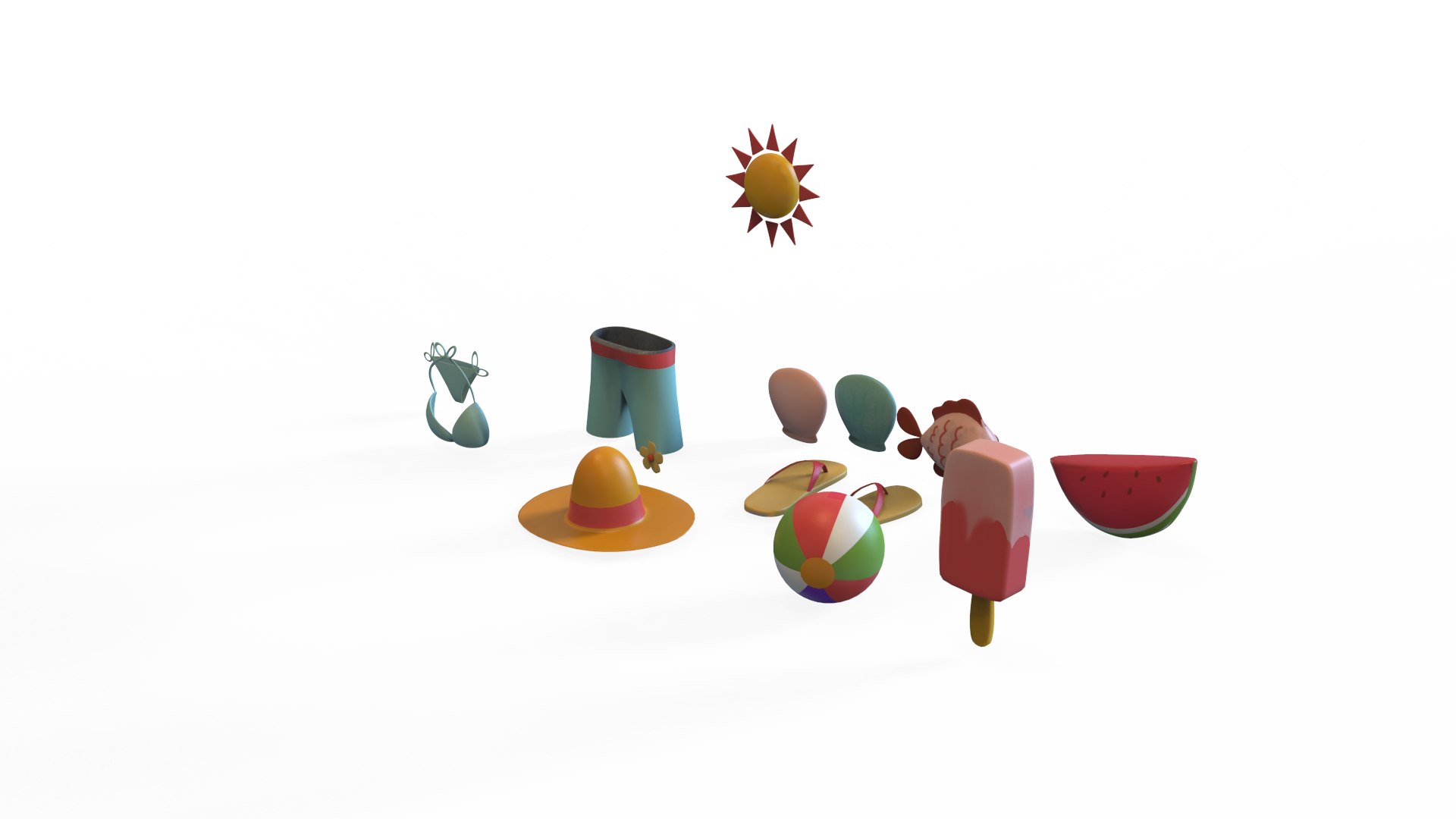 Summer Collection V001 3D Model 3D - TurboSquid 2127246