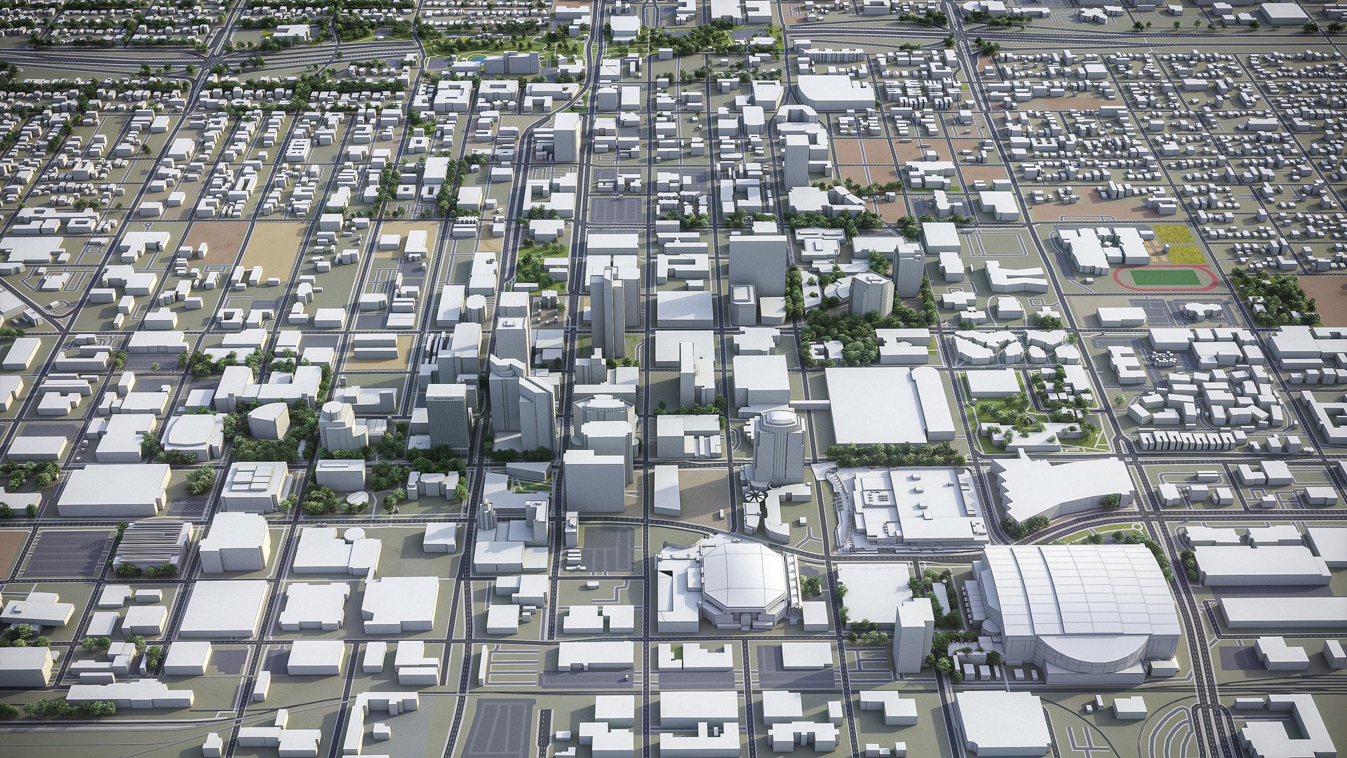 City phoenix surrounding area 3D model - TurboSquid 1405647